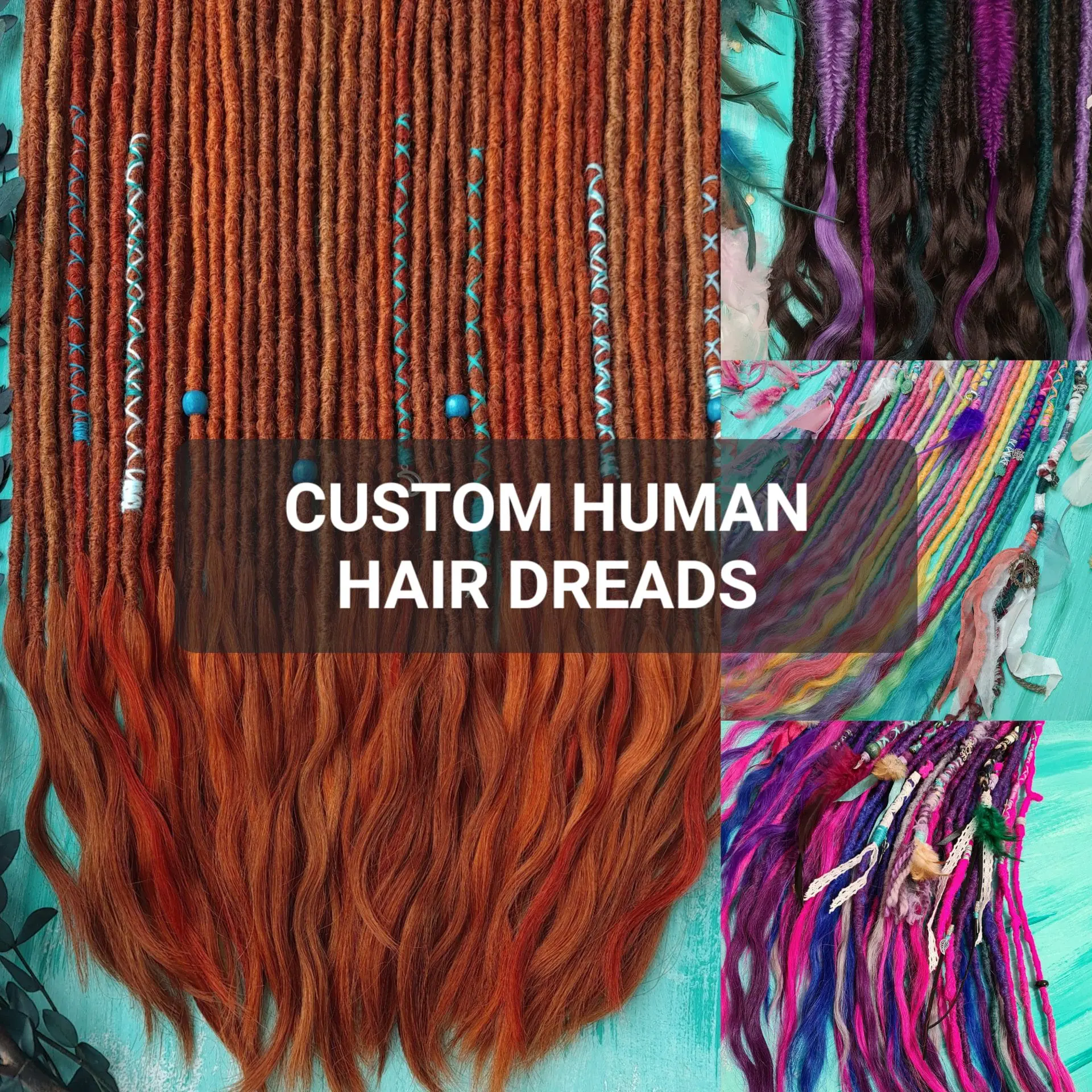 Any Custom human hair dreads, SE, DE, dread extensions - Crealandia