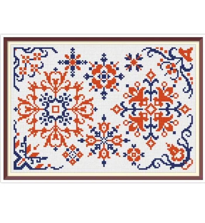 Borders Color Cross Stitch Pattern Antique Sampler - Crealandia