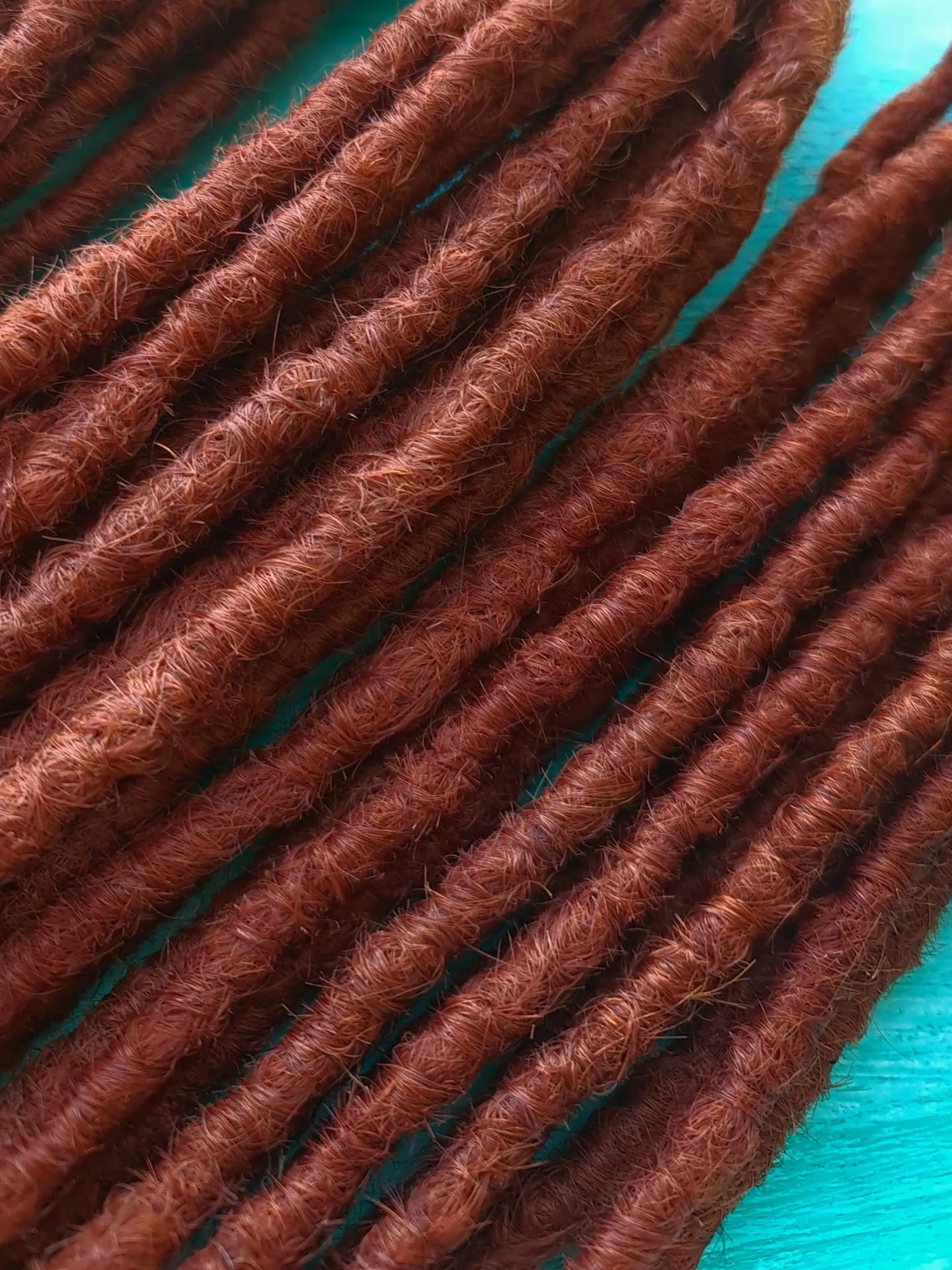 Copper Blonde human wavy hair texture dreadlocks, DE/SE dreads - Crealandia