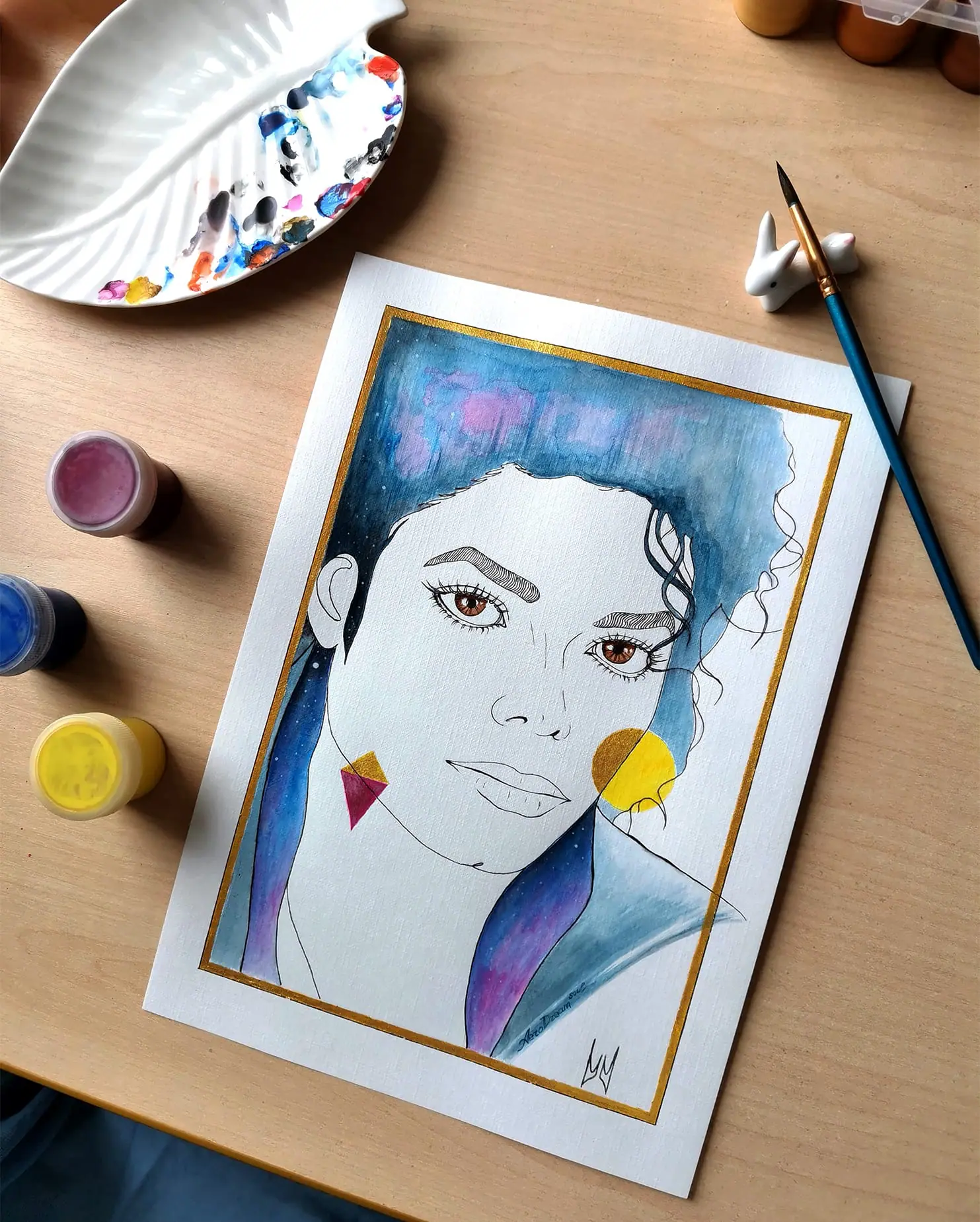 Michael Jackson acrylic painting Wall deluxe Decor original art ...