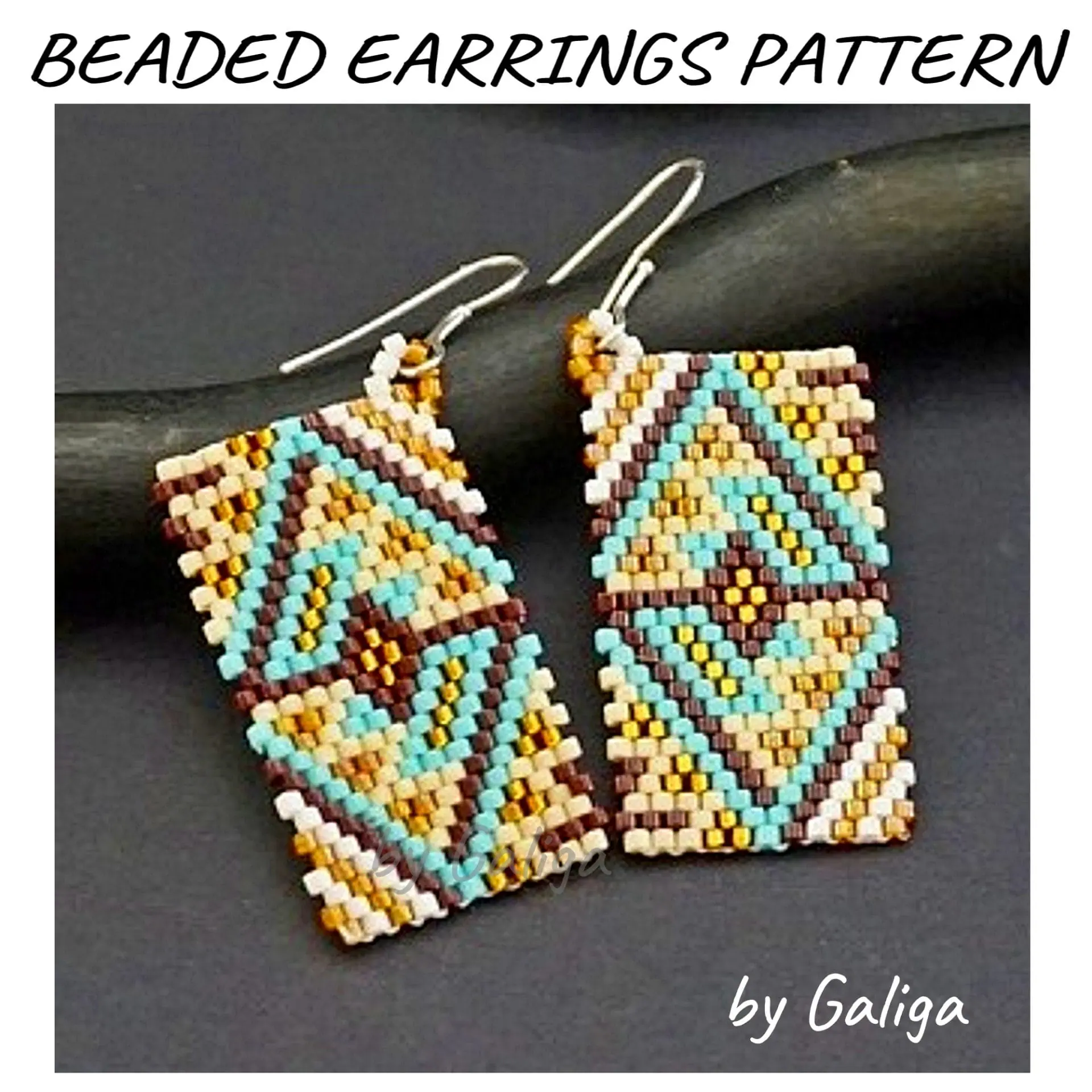 Ethnic Style Beaded Earrings Pattern DIY Jewelry Making Brick - Crealandia