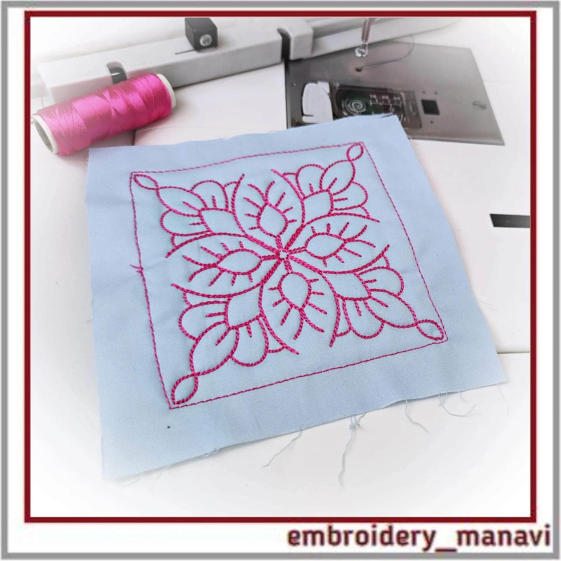 Quilt Block 42 Quilting Designs by Embroidery Manavi 05