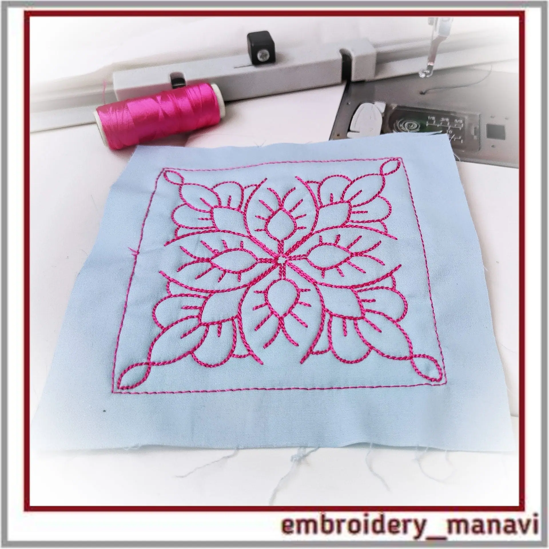 Quilt Block 42 Quilting Designs by Embroidery Manavi 05