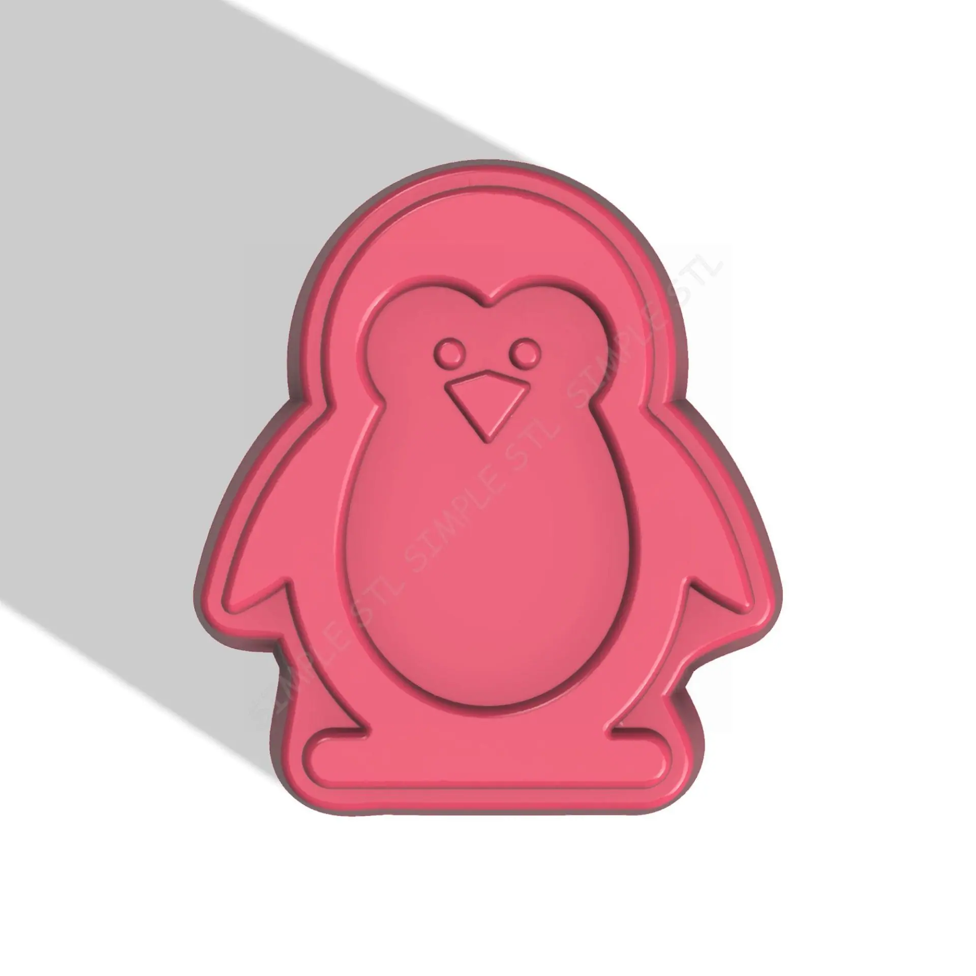 Penguin STL file for vacuum forming and 3D printing - Crealandia