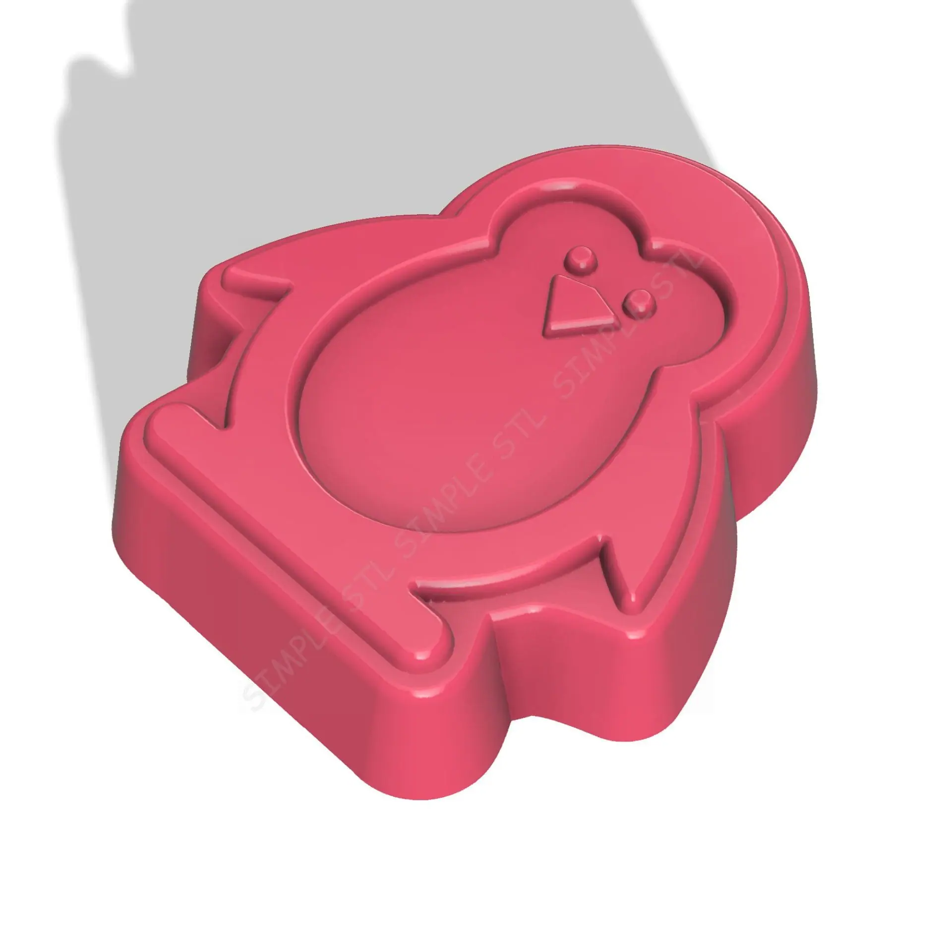 Penguin STL file for vacuum forming and 3D printing - Crealandia