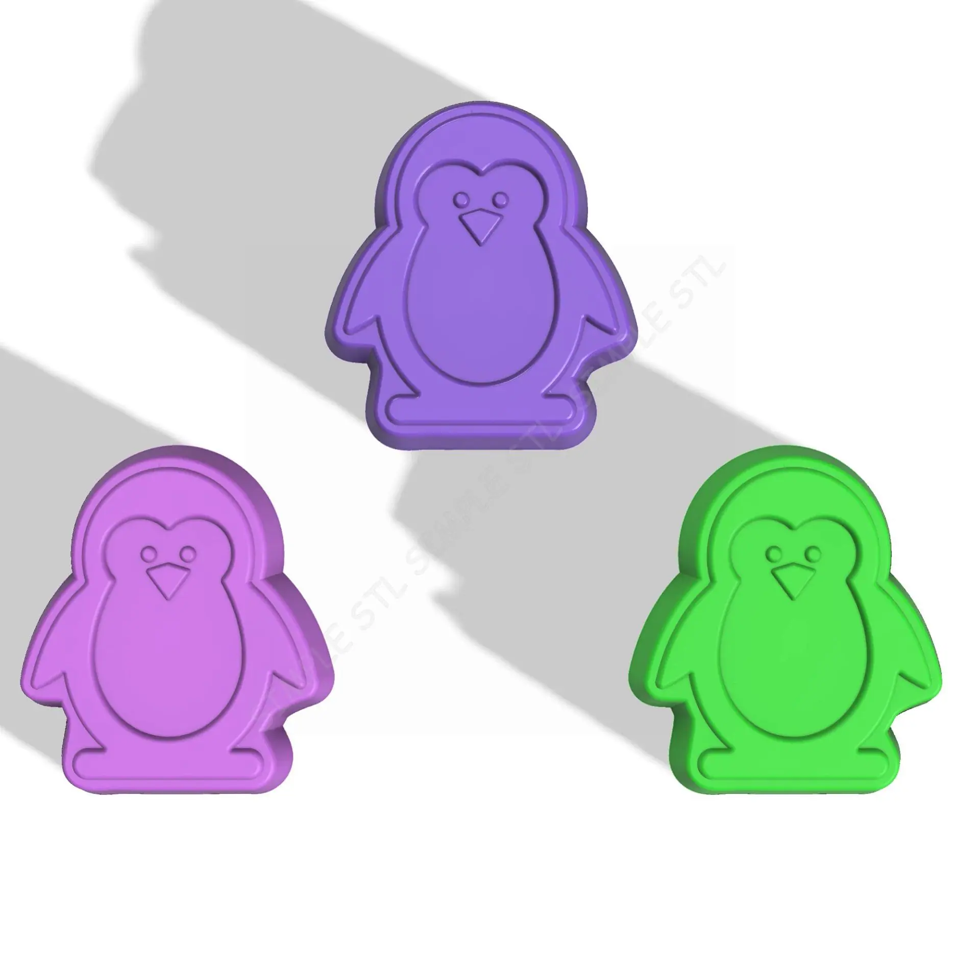 Penguin STL file for vacuum forming and 3D printing - Crealandia