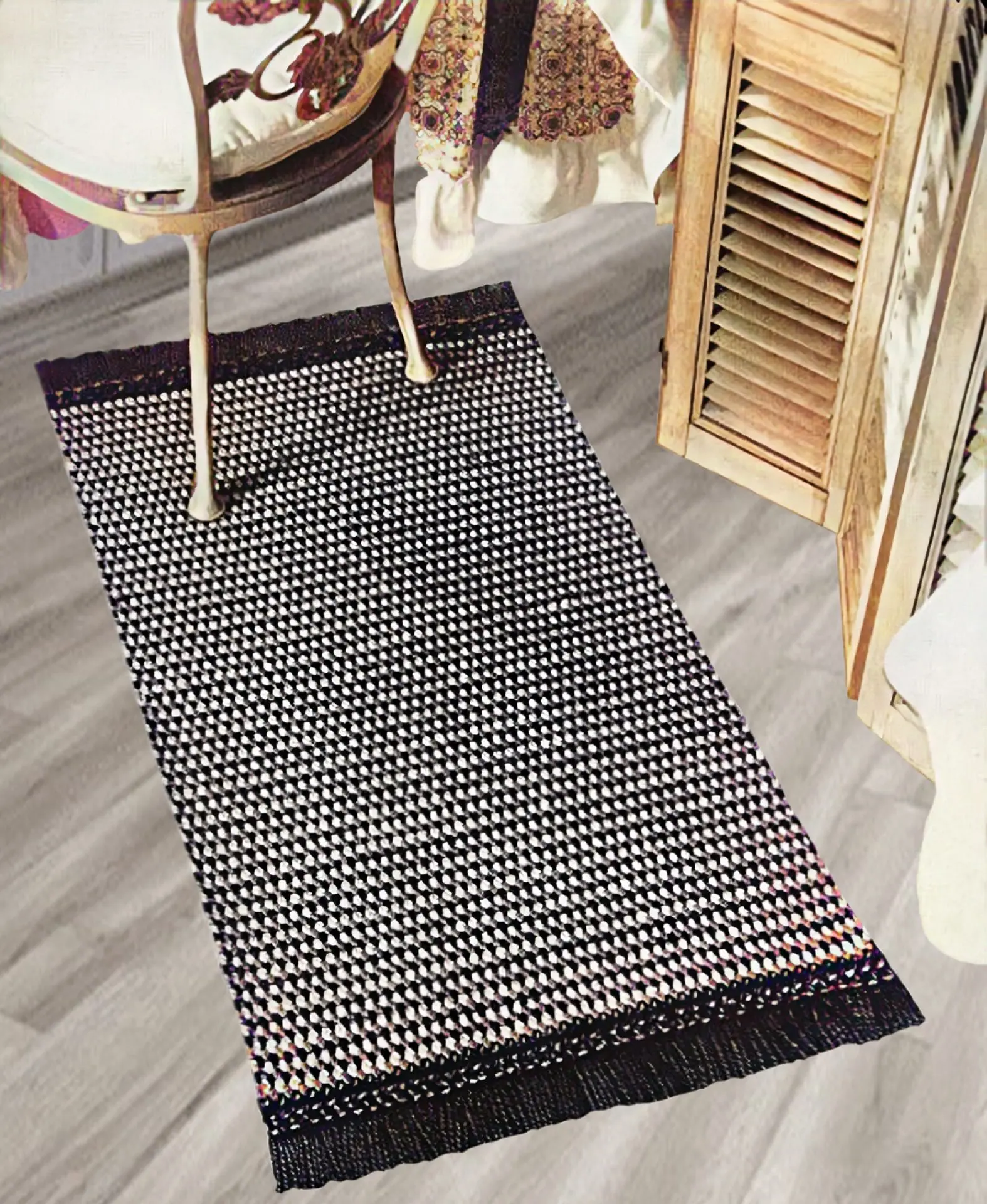 Pattern vintage Dot Dot Dash, crochet rug, home decor, format pdf ...