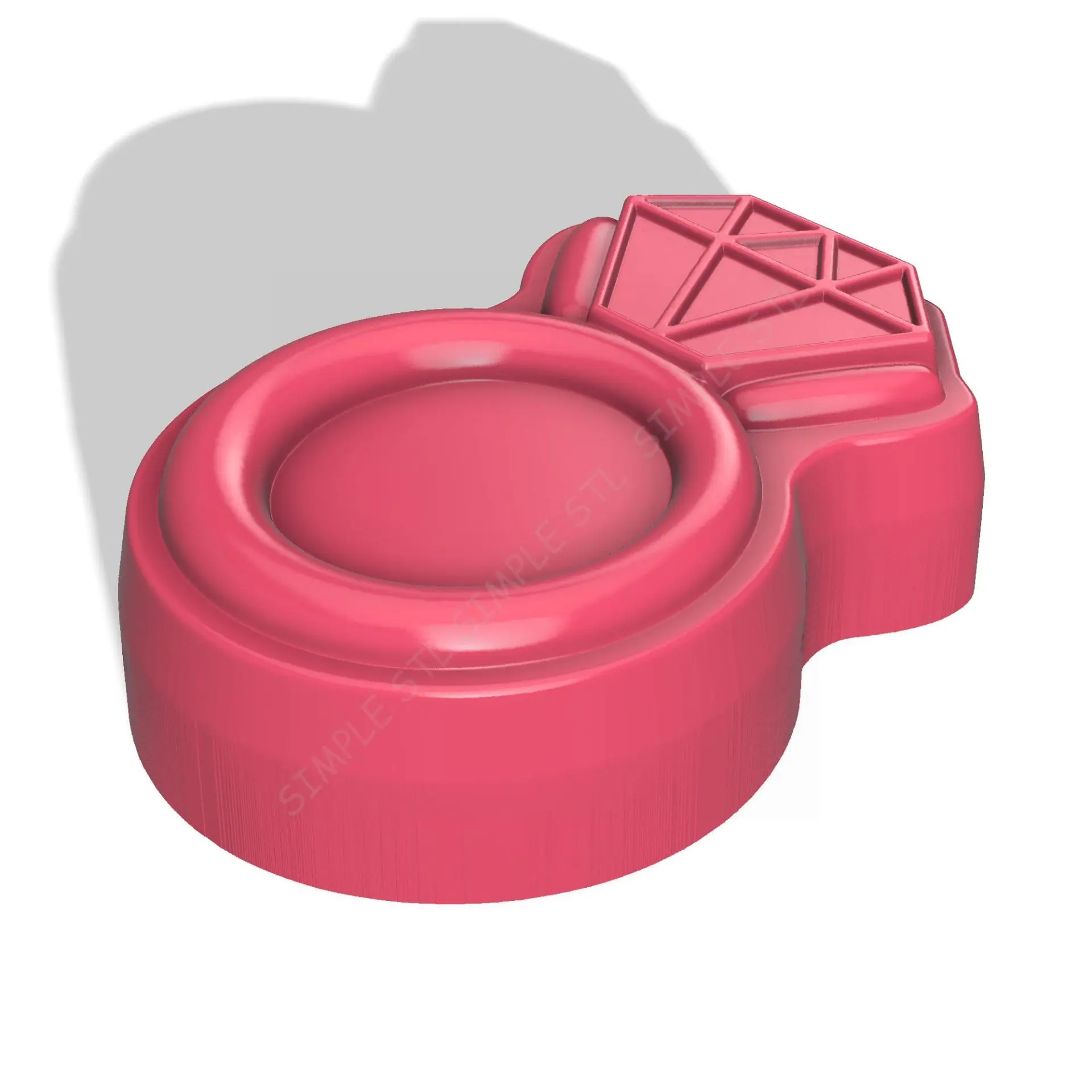 Diamond Ring STL FILE for vacuum forming and 3D printing - Crealandia