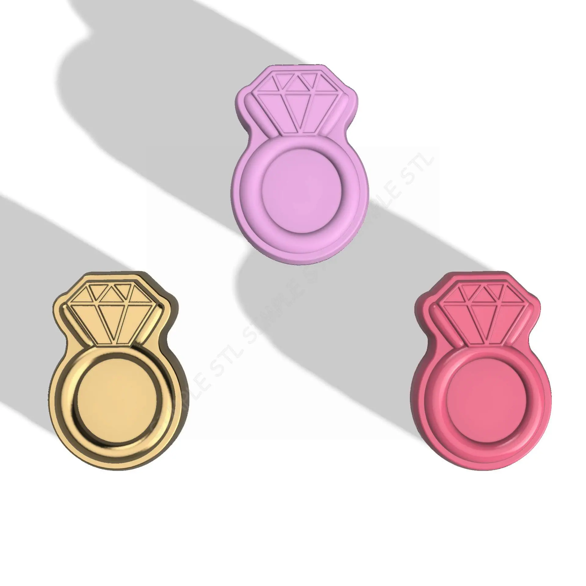 Diamond Ring STL FILE for vacuum forming and 3D printing - Crealandia