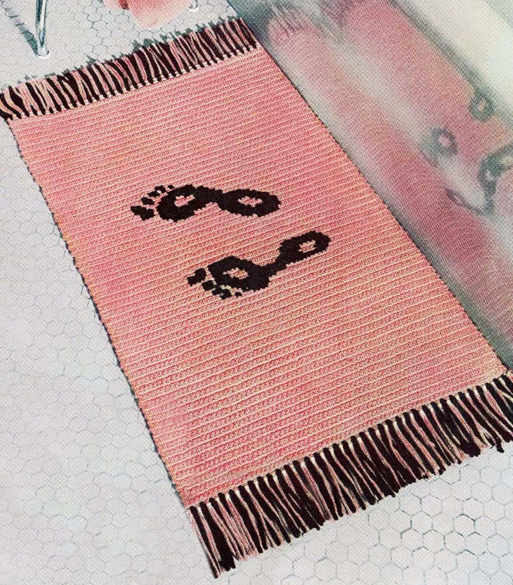 The footprint bath mat, vintage crochet pattern, format pdf, easy ...