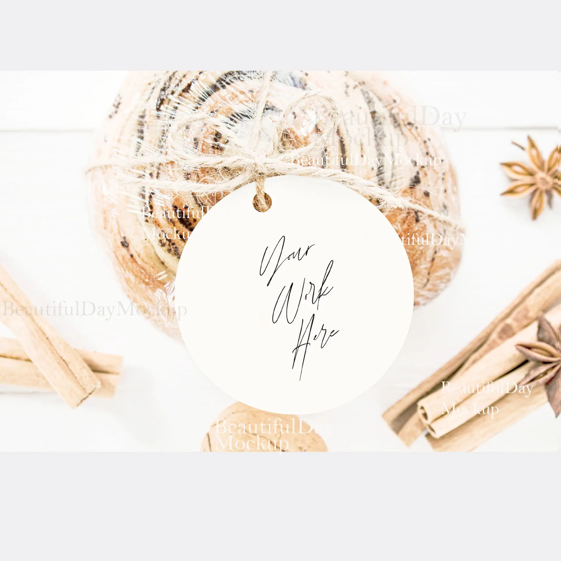 Mockup tag, round tag mockup, tag fall,thanksgiving day tag - Crealandia
