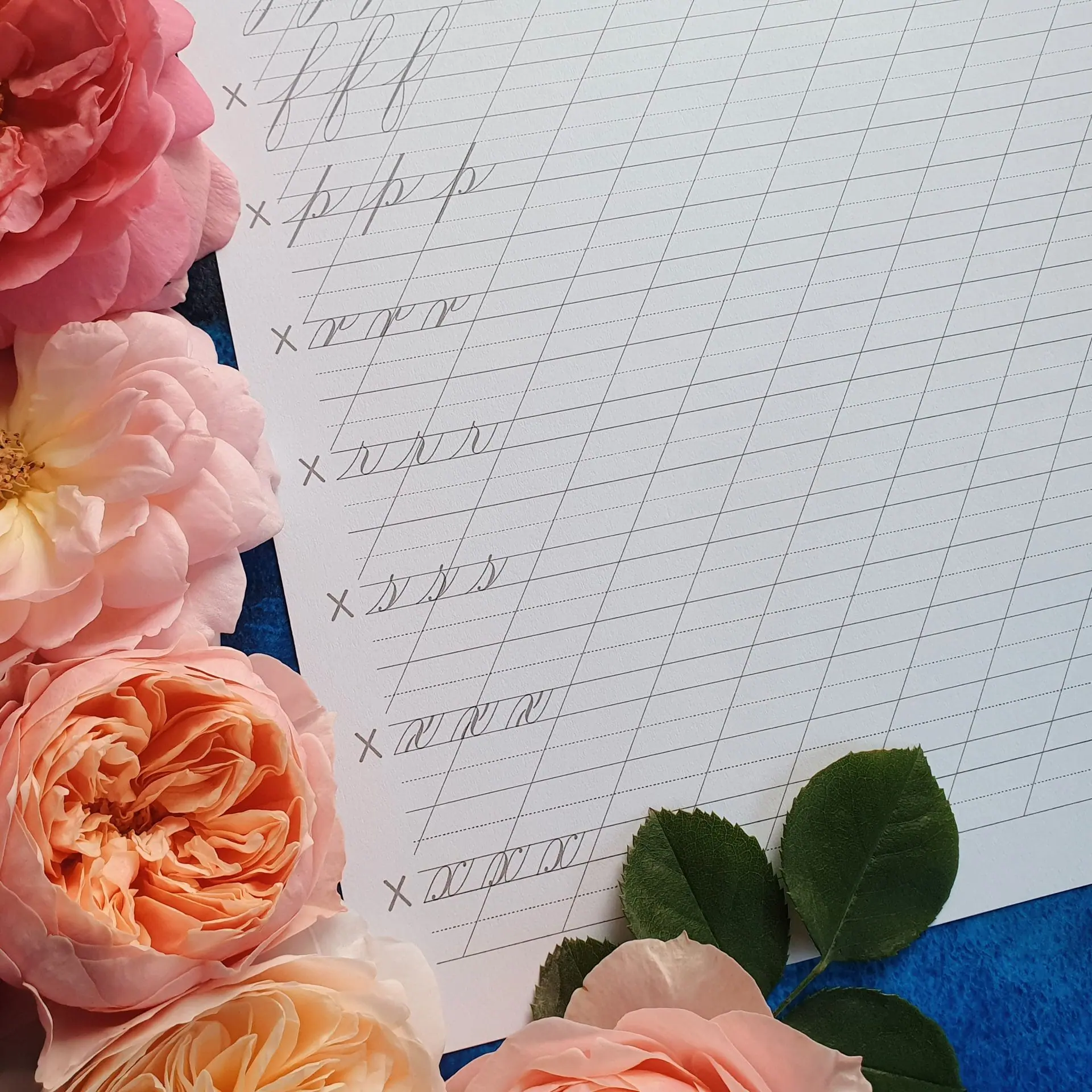 Copperplate calligraphy style 2.0 Lowercase letters Printable PDF ...