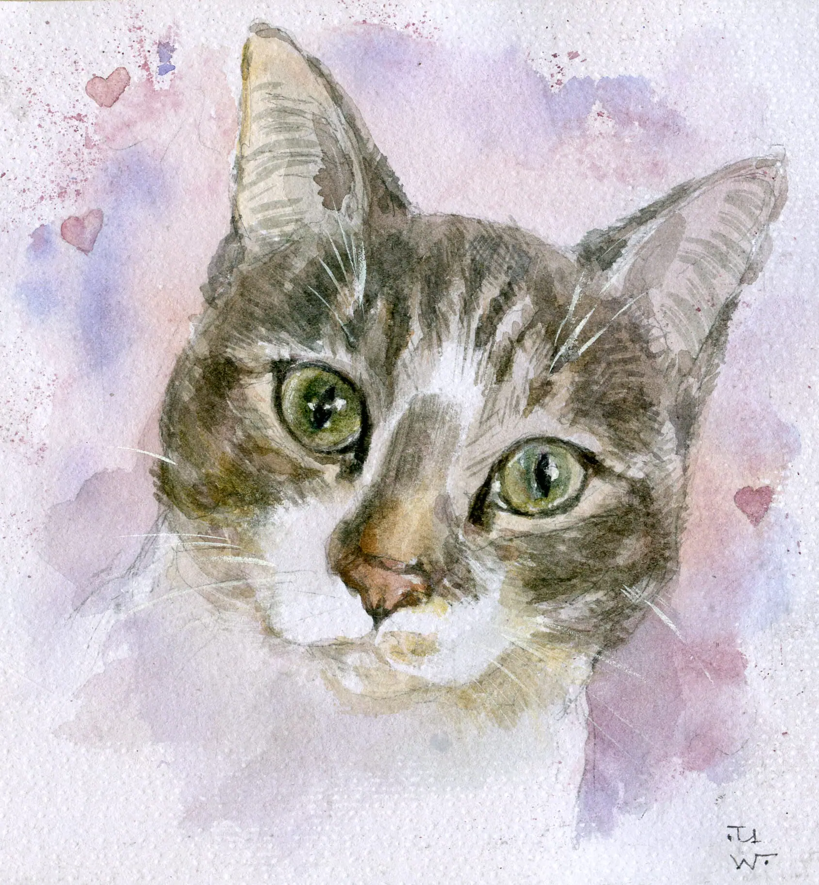Sweet Mia Portrait Watercolor Painting