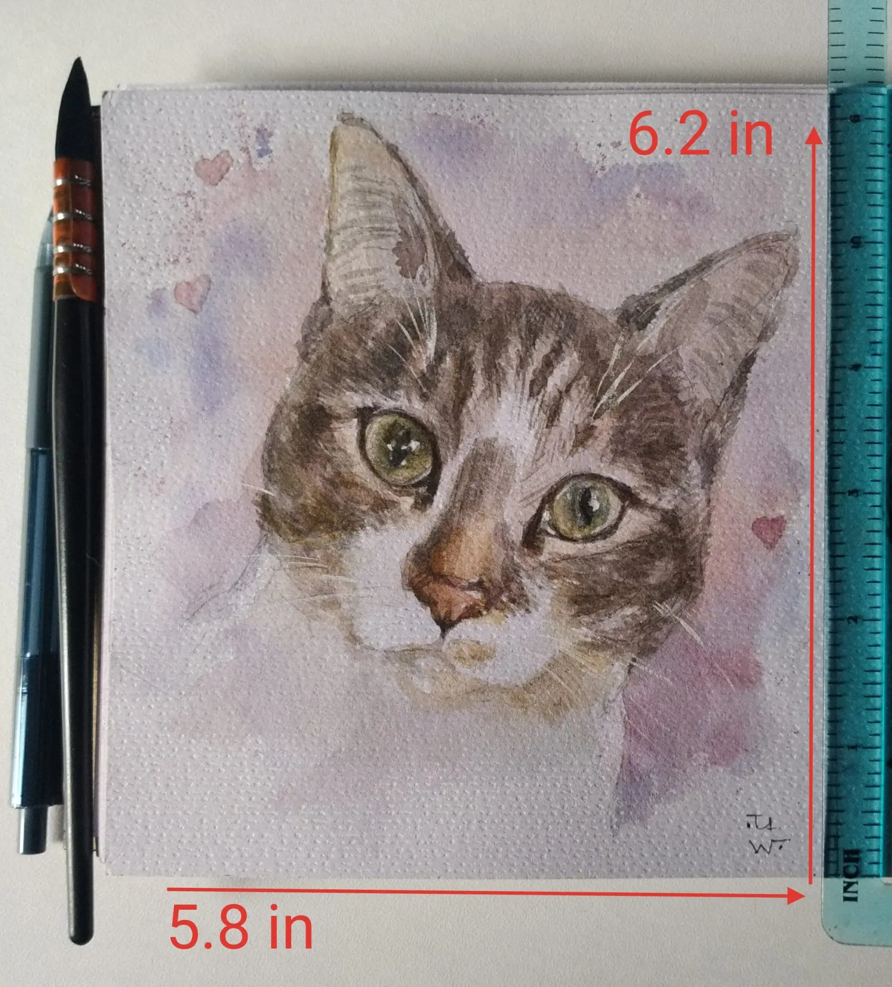 Sweet Mia Portrait Watercolor Painting