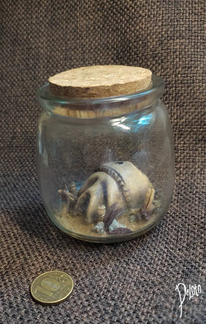 Redoran house in the jar. Based on TES III: Morrowind - Crealandia