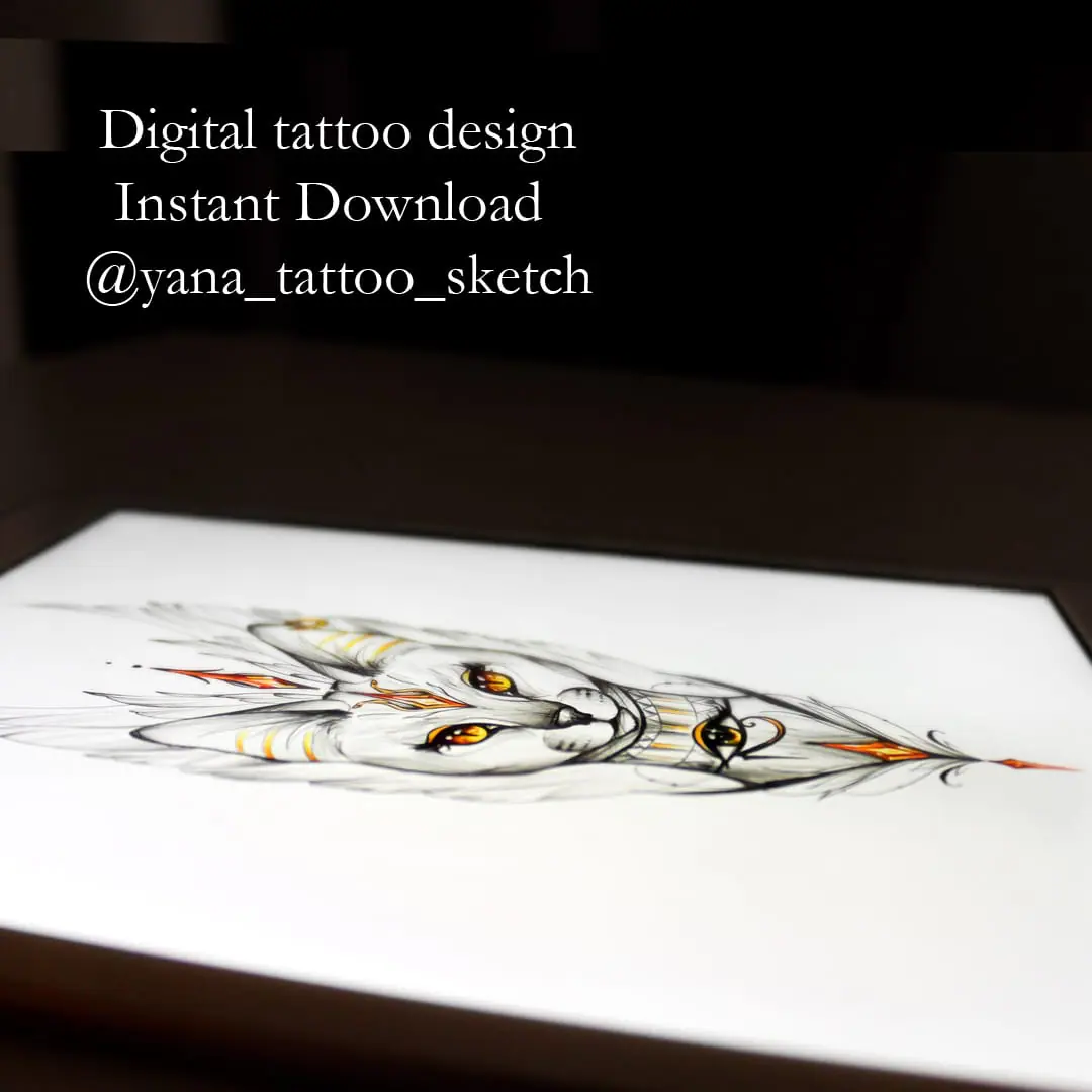 Bastet Tattoo Design Bastet Egyptian Goddess Tattoo Idea Stencil ...