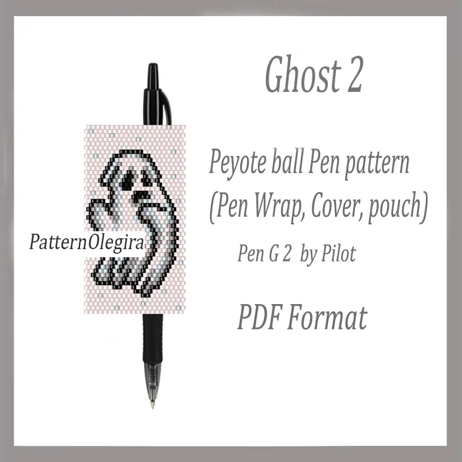 Ghost 2 bead pattern bead pen wraps Olegirabeadpatterns