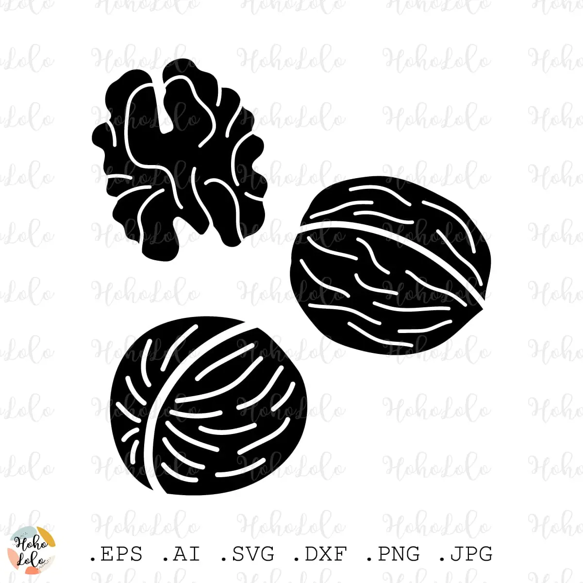 Walnut Svg Cricut Silhouette Stencil Template Dxf