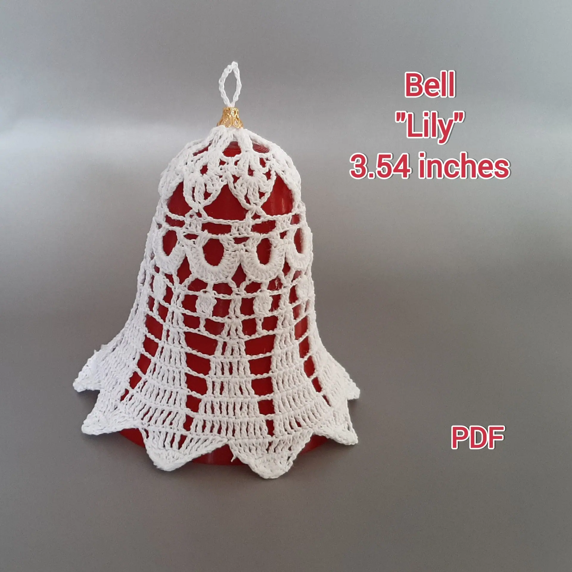 PDF Pattern Crochet Bell "Lily" with a height of 3,54 inches
