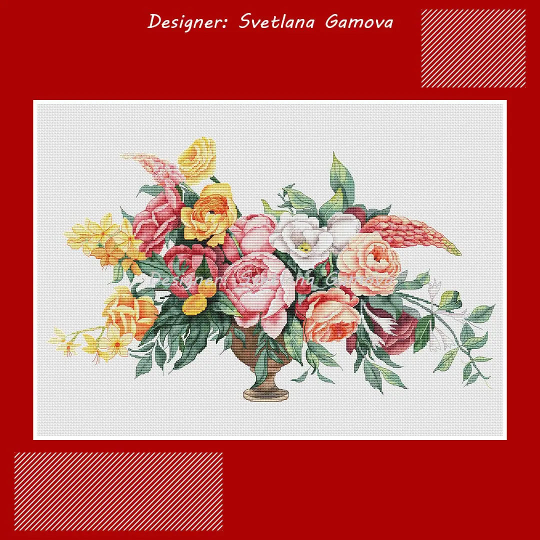 Roses Digital Cross Stitch Pattern - Crealandia