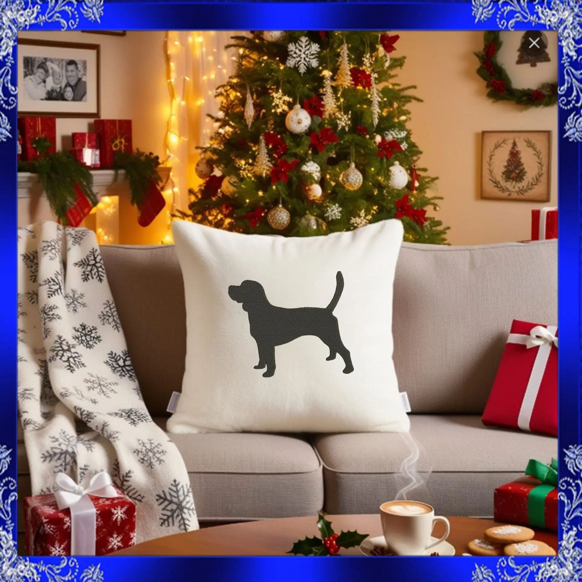 Beagle embroidery design - Crealandia