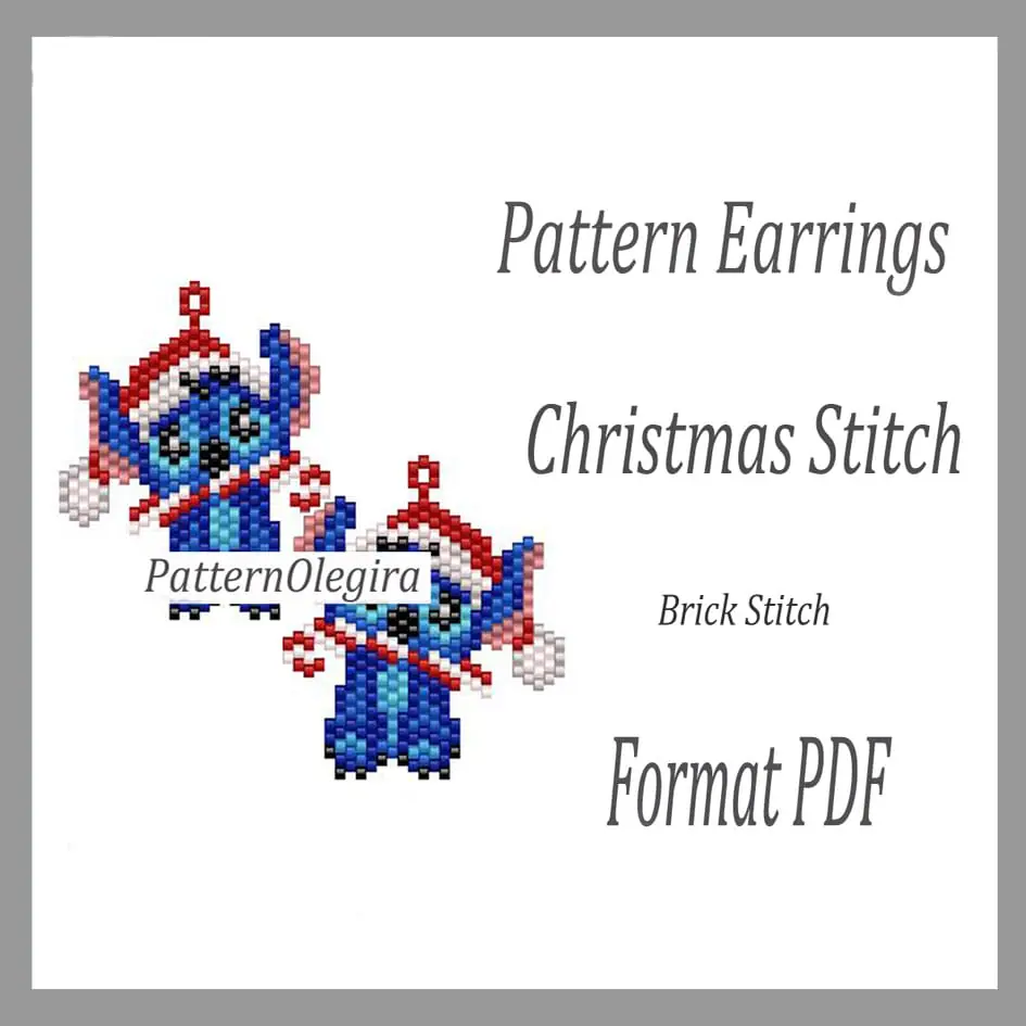 Christmas Stitch bead earrings patterns Olegirabeadpatterns
