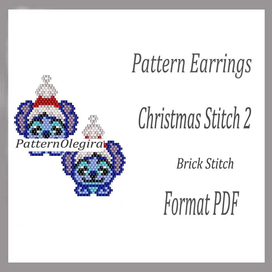 Christmas Stitch bead earrings patterns Olegirabeadpatterns