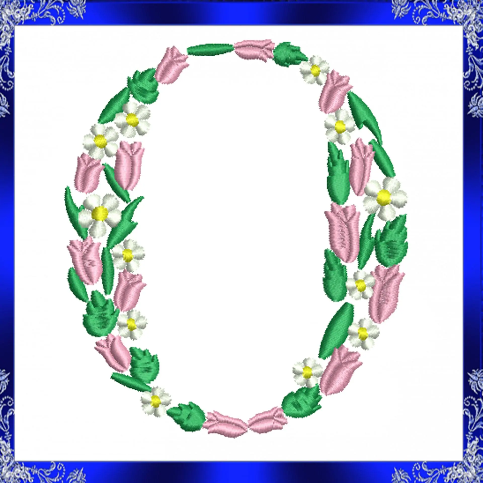 Letter O Monogram Embroidery Floral O monogram - Crealandia