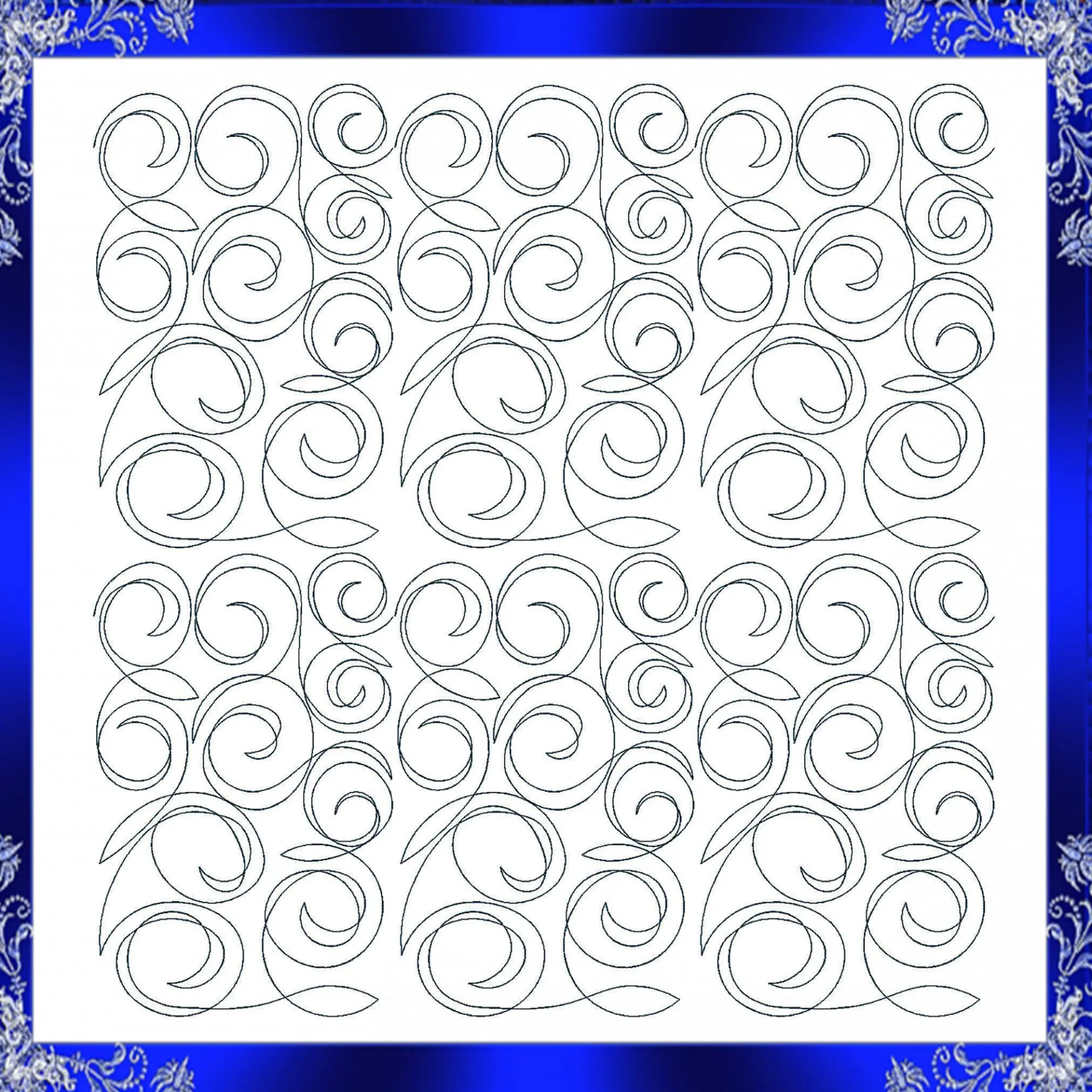 10.5x16 Quilting Swirls machine Embroidery Design Quilting Swirly ...