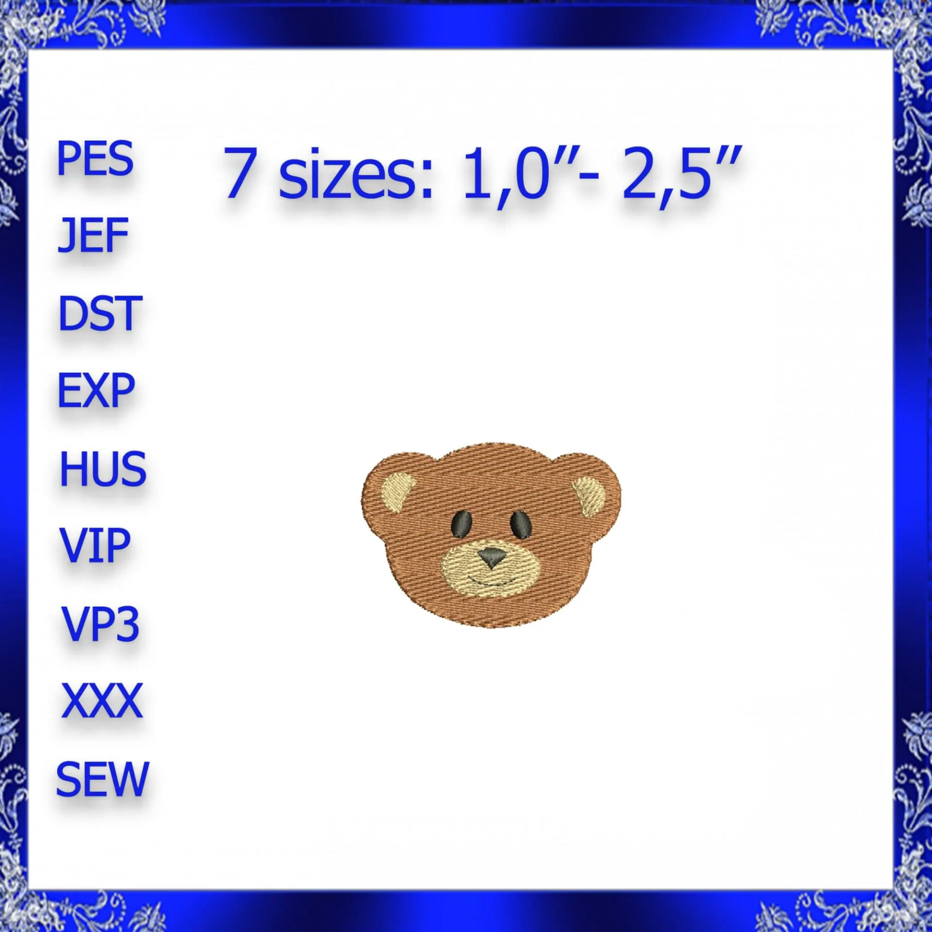 Bear Embroidery design BEAR machine Embroidery design - Crealandia