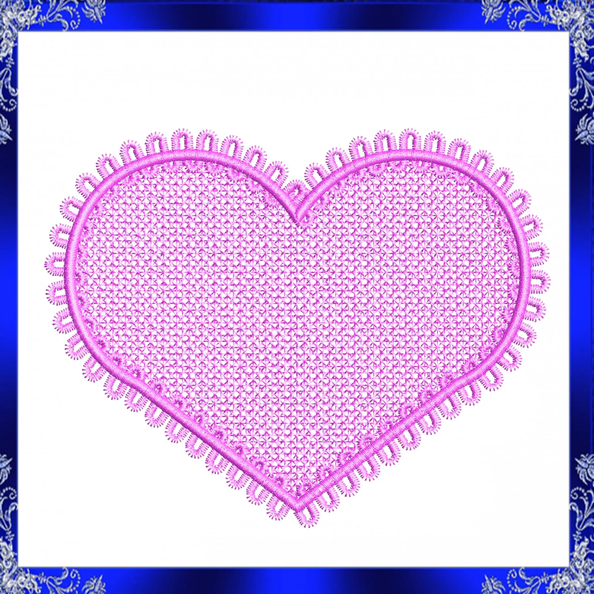 FSL Heart machine embroidery Heart Free standing lace embroidery ...