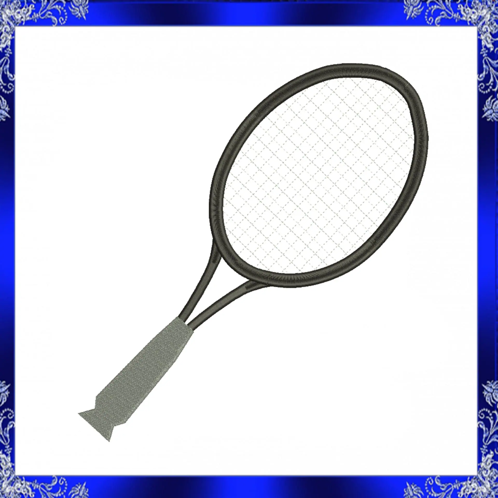 Tennis Racket Embroidery design Instant Download - Crealandia