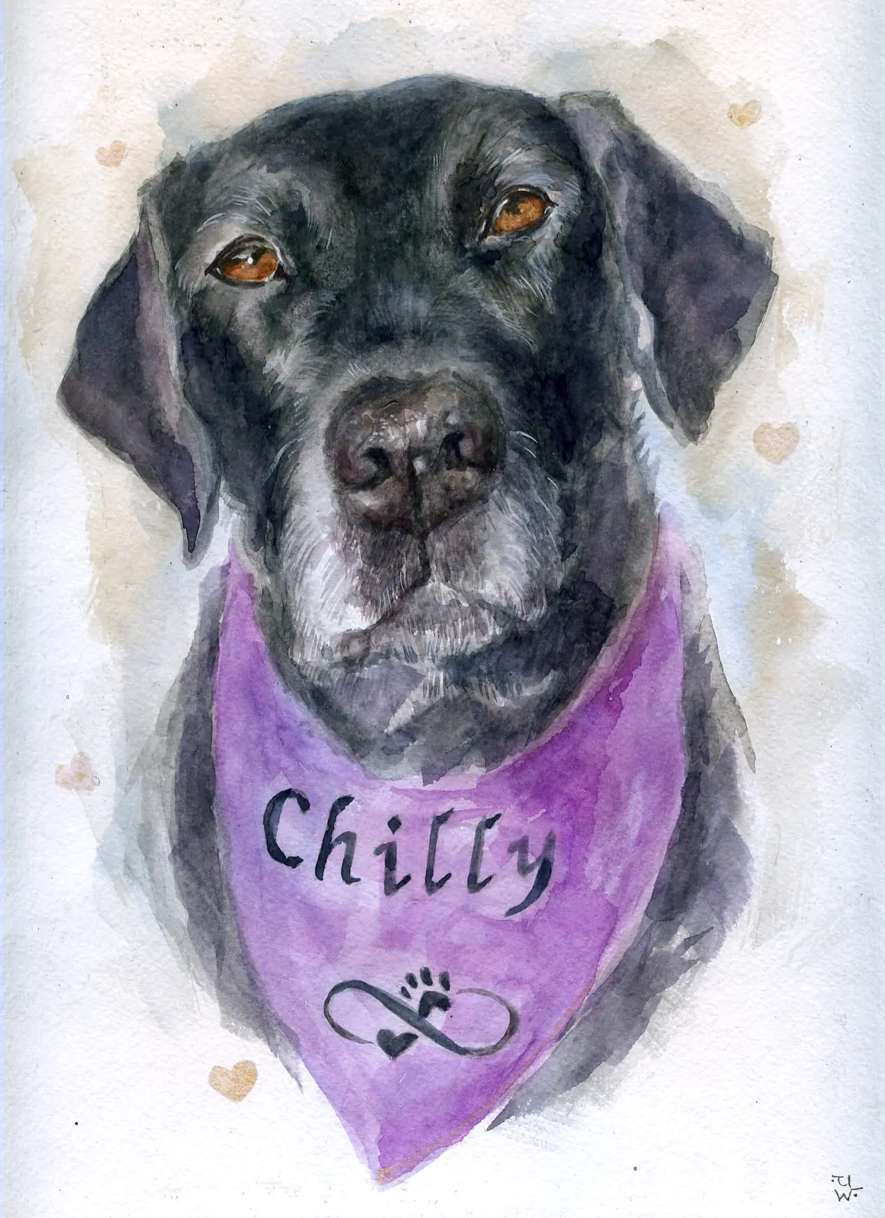 Sweet Chilly Angel Pet Portrait Commission