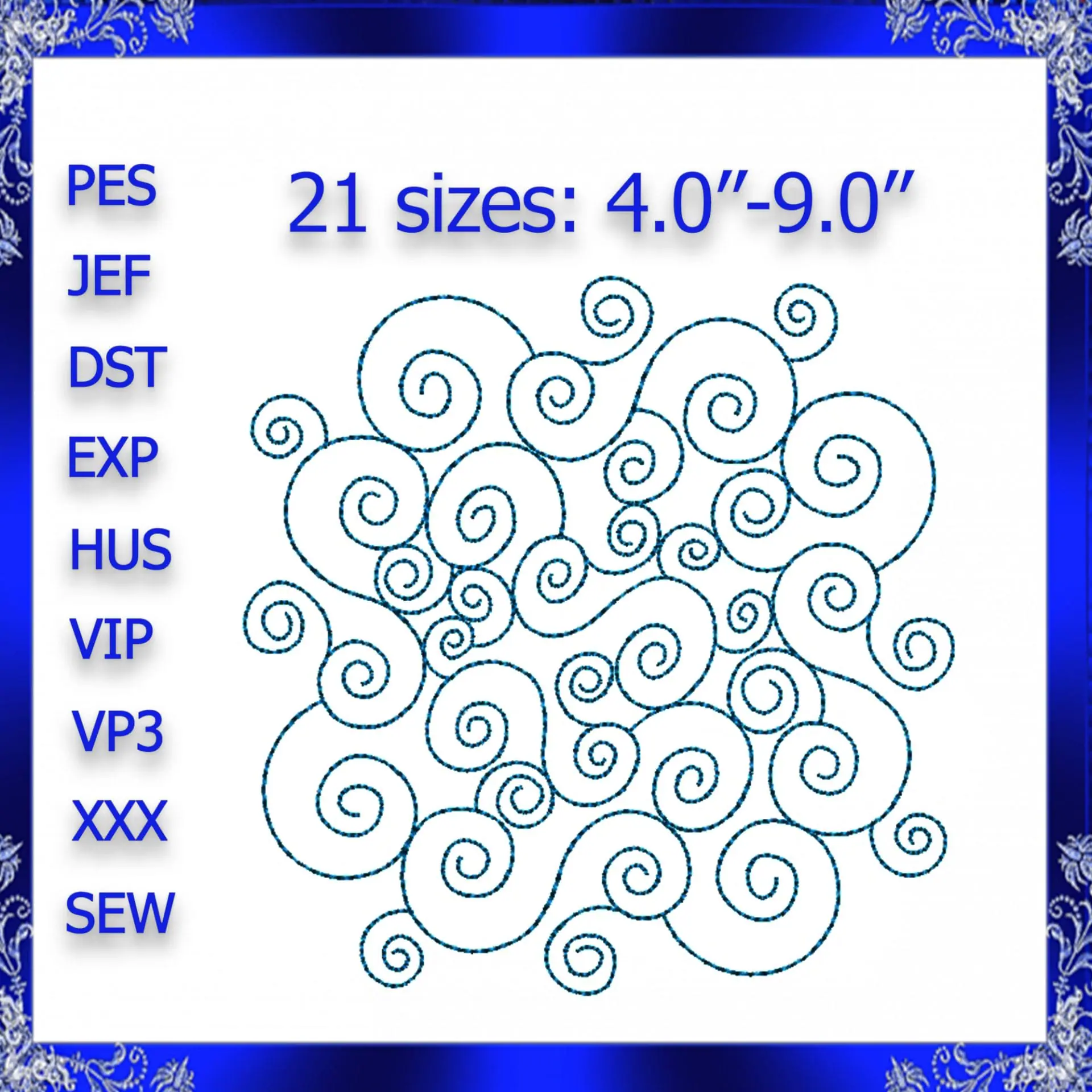 Quilting Swirls Embroidery Design quilting swirls 27 - Crealandia