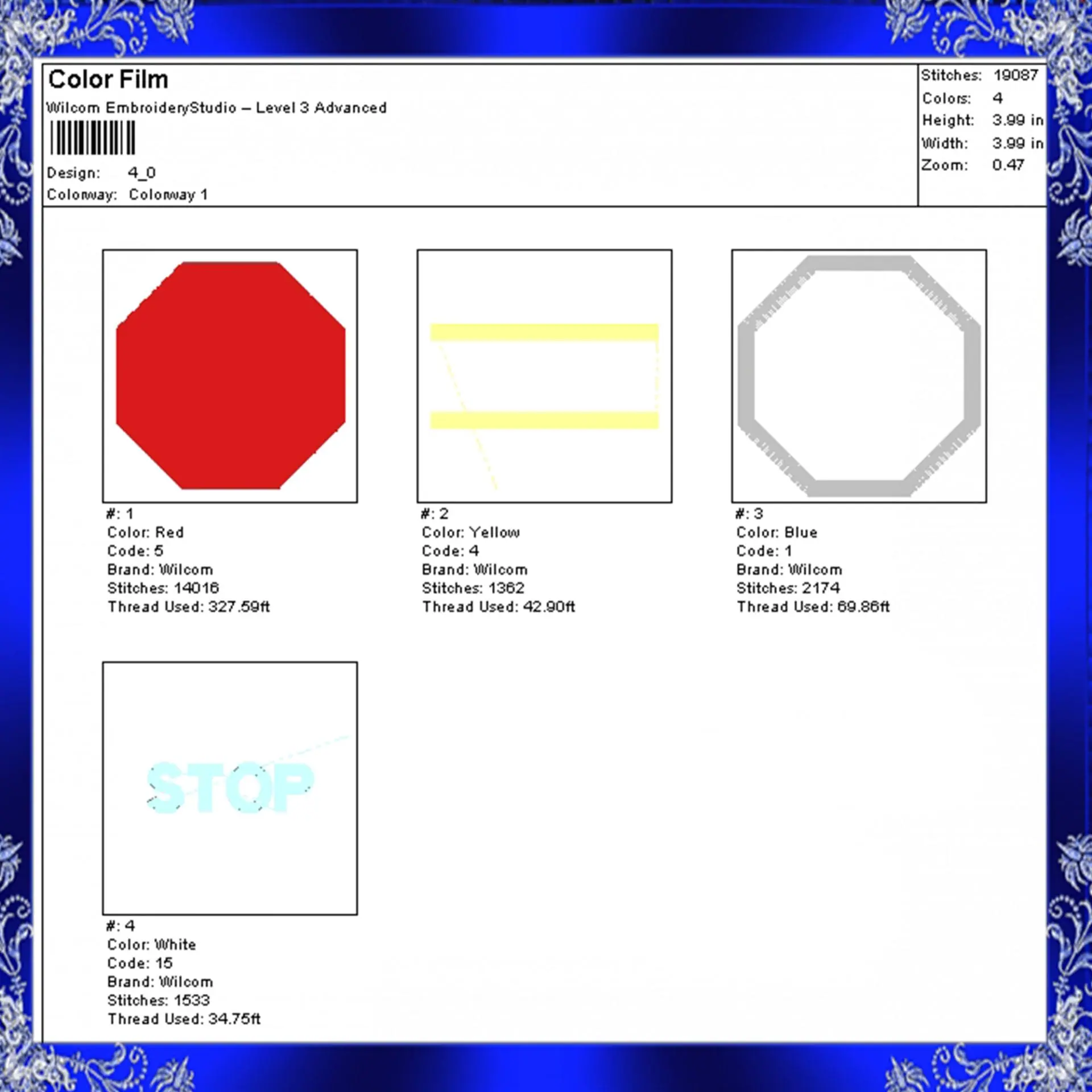 Stop Sign Embroidery Design Instant Download - Crealandia