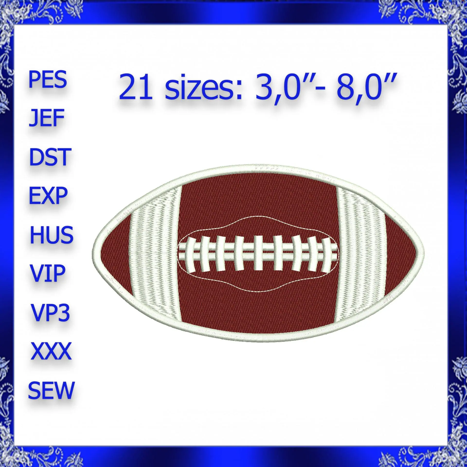 Football embroidery design small Football ball - Crealandia