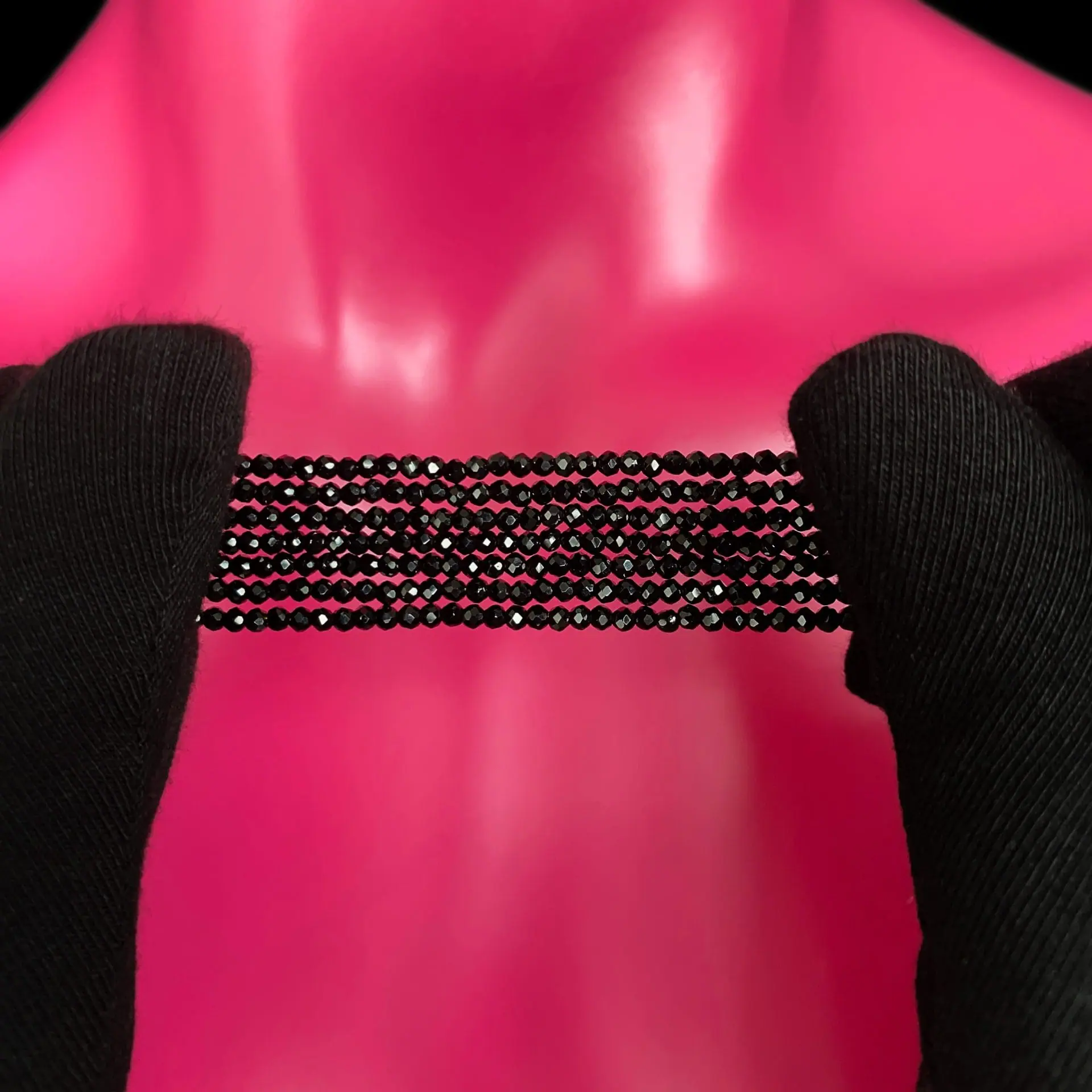 Black Spinel Body Jewelry 'Spider Silk' - Crealandia