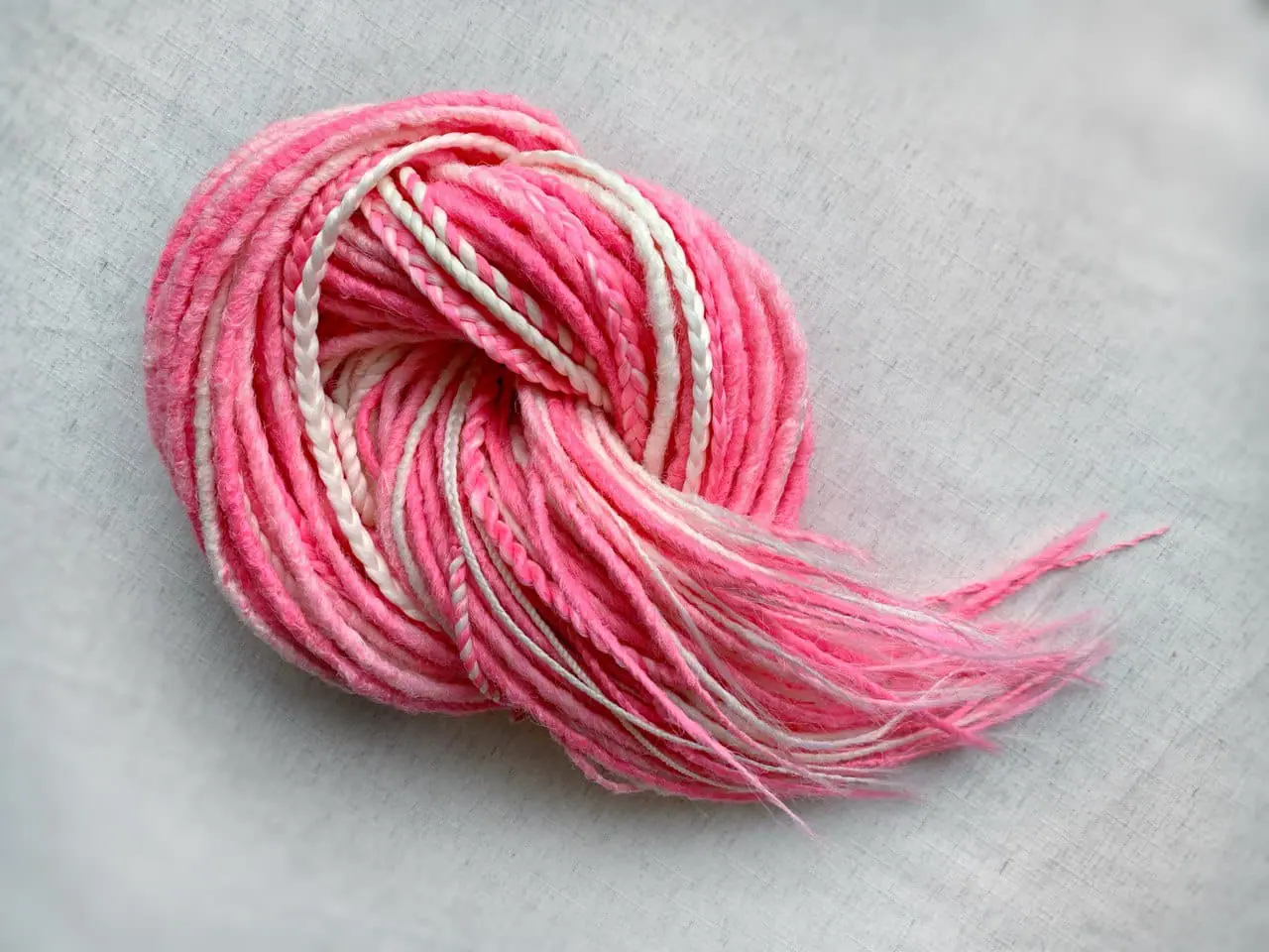 neon pink de crochet dreads full set cyberpunk style