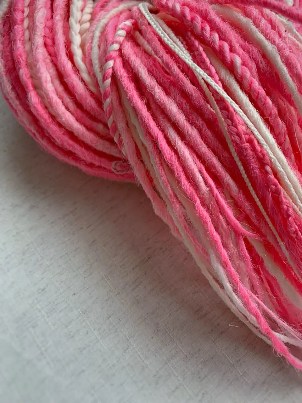 neon pink de crochet dreads full set cyberpunk style