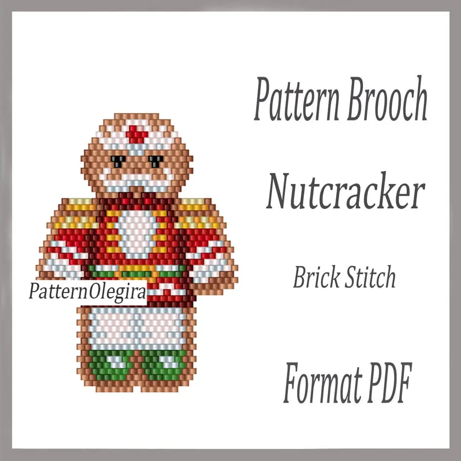 Nutcracker bead pattern brooch pattern Olegirabeadpatterns