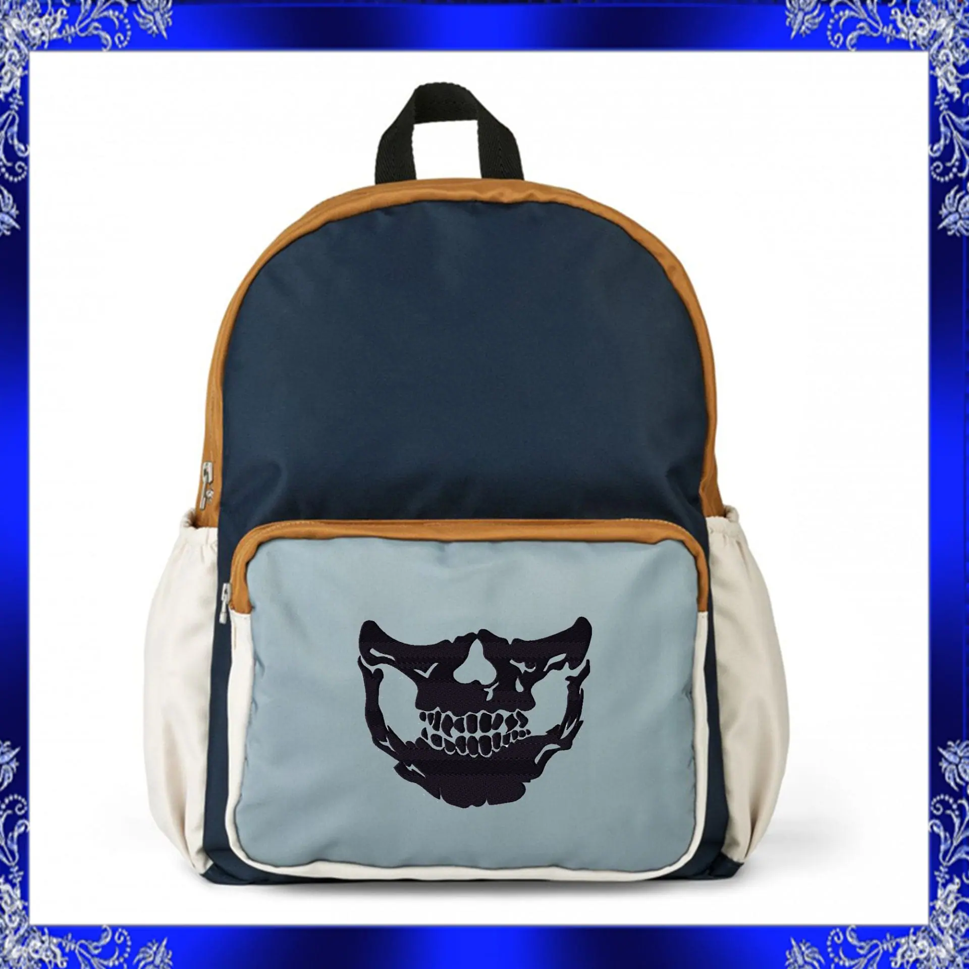 Skull smile embroidery Mouth mask SKELETON Smile - Crealandia