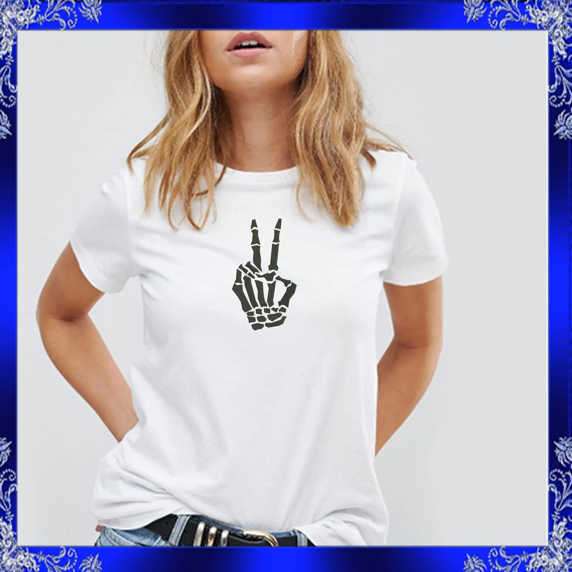 Skeleton hand machine Embroidery Design Skeleton Hand - Crealandia