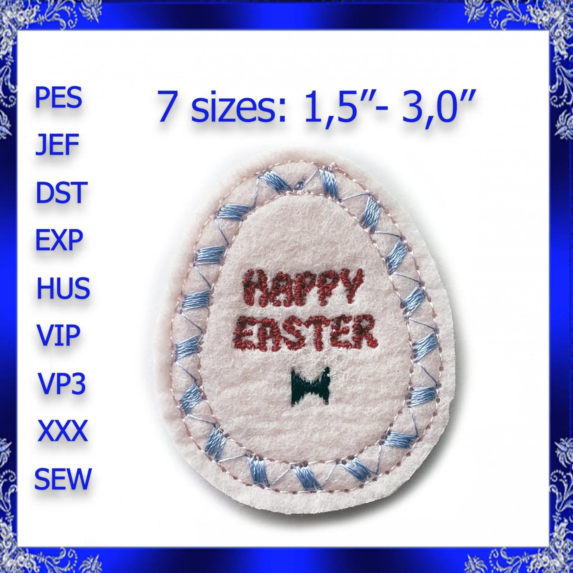 ITH Easter Egg feltie Embroidery Design Easter Egg - Crealandia