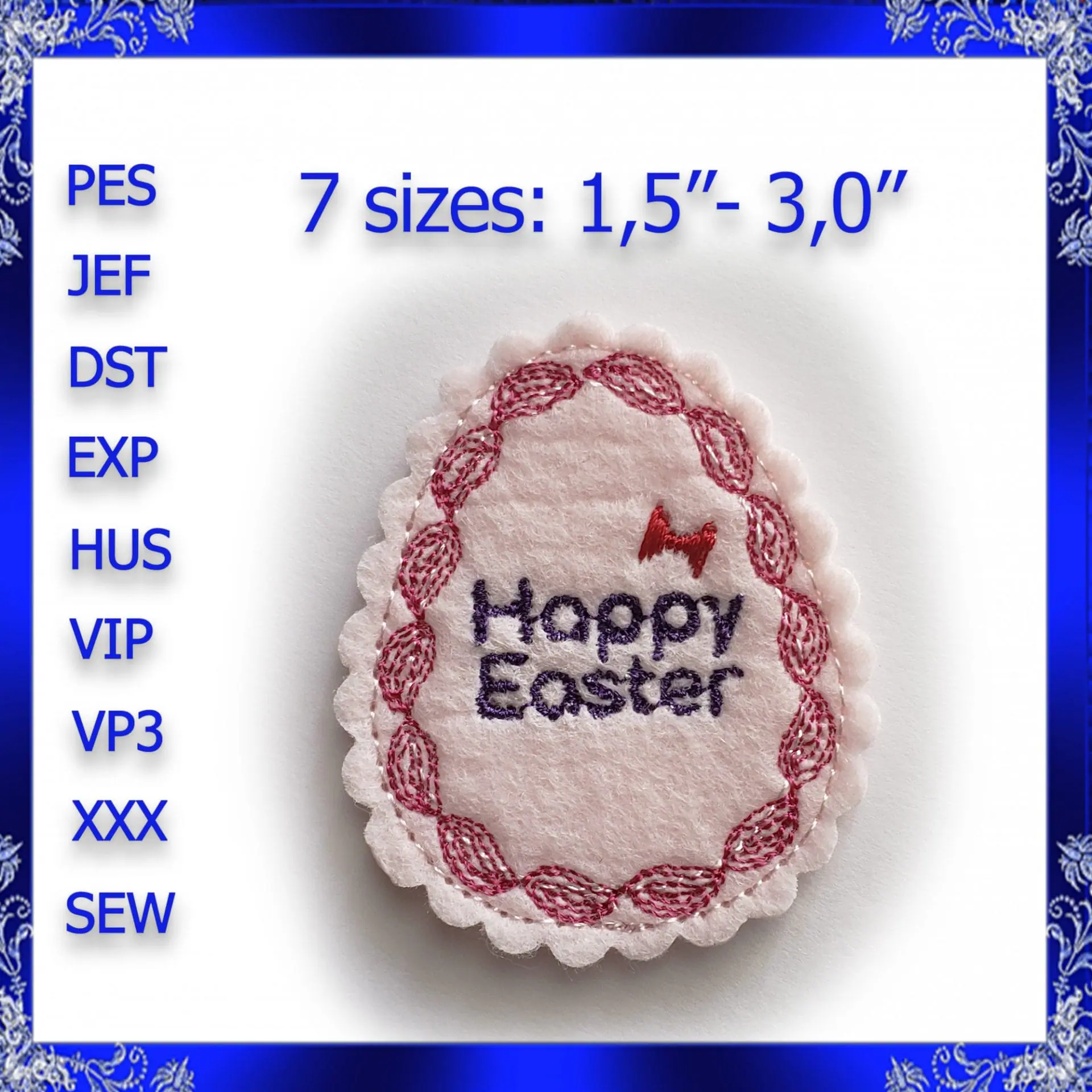 ITH Easter Egg feltie Embroidery Design Easter Egg Felties Easter - Crealandia