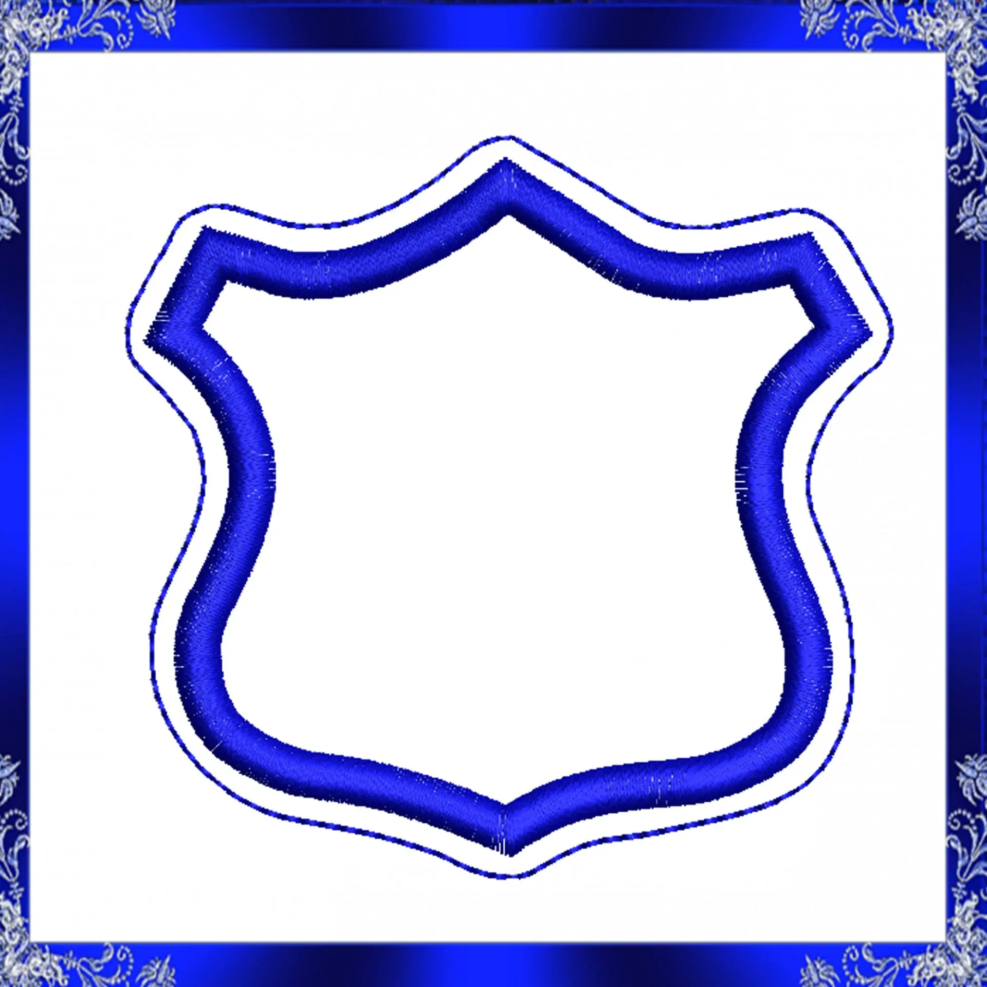Police Badge Feltie File Embroidery design Retractable - Crealandia