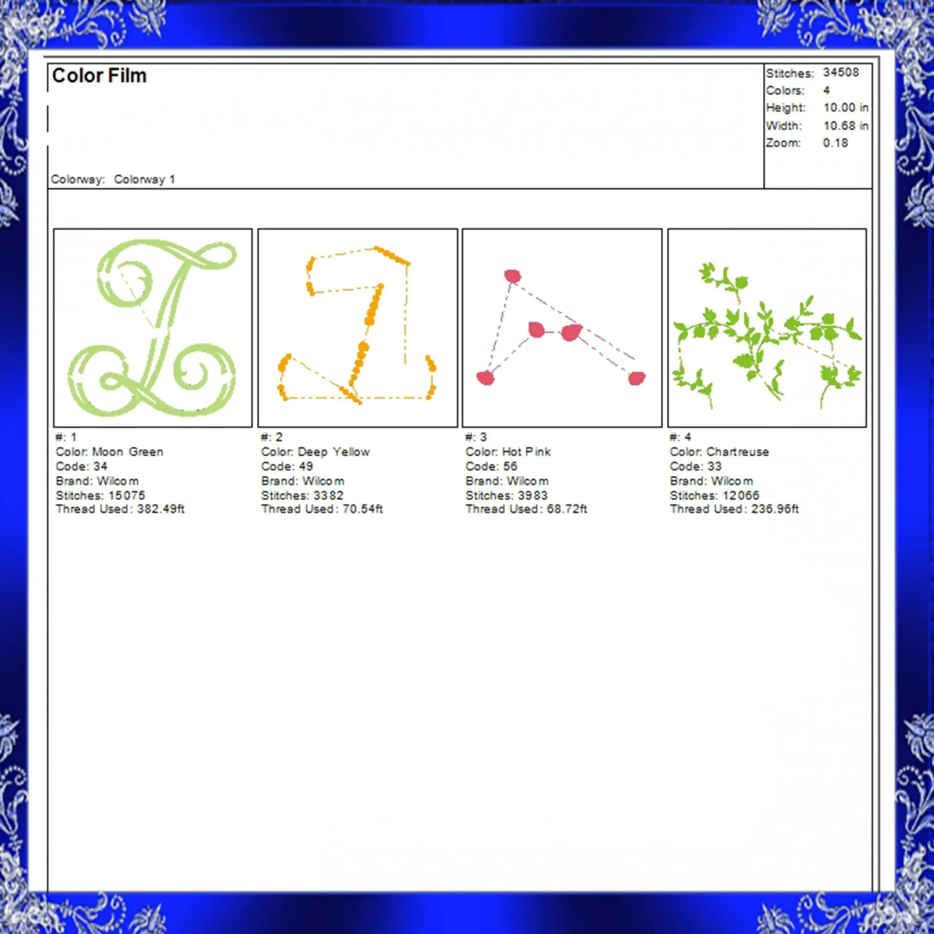 Letter Z Monogram Embroidery Floral Z monogram Fancy - Crealandia