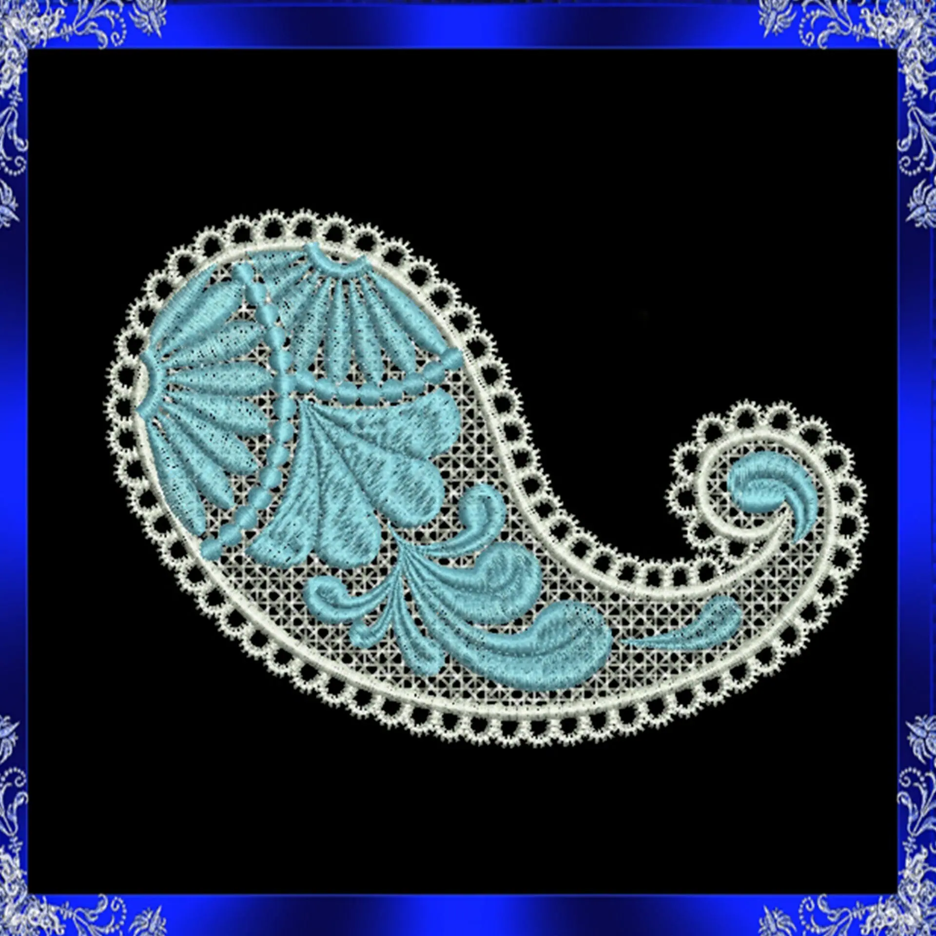 Fsl Paisley Machine Embroidery Design instant download - Crealandia