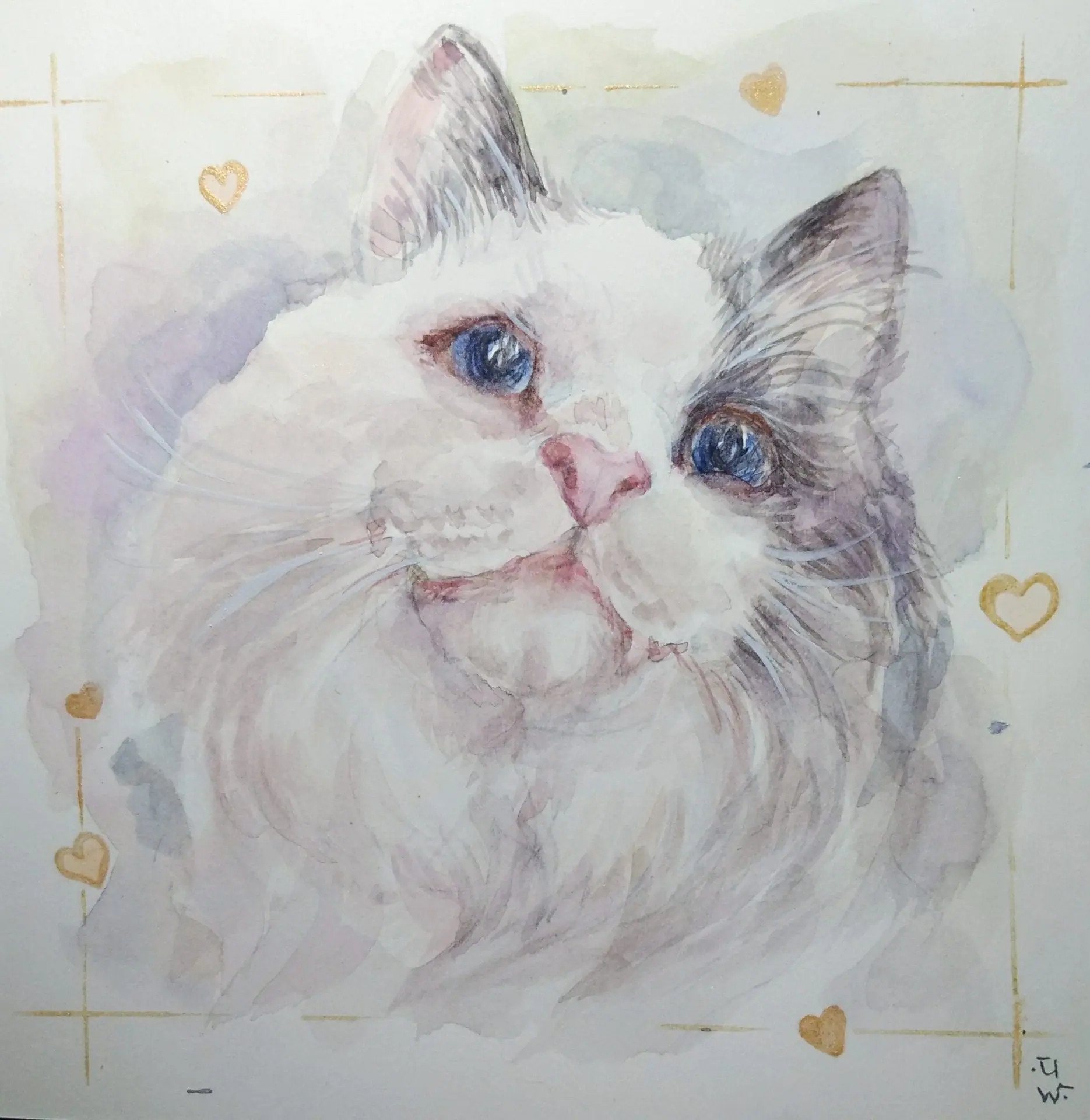 Sweet Jake Portrait Watercolor Painting
