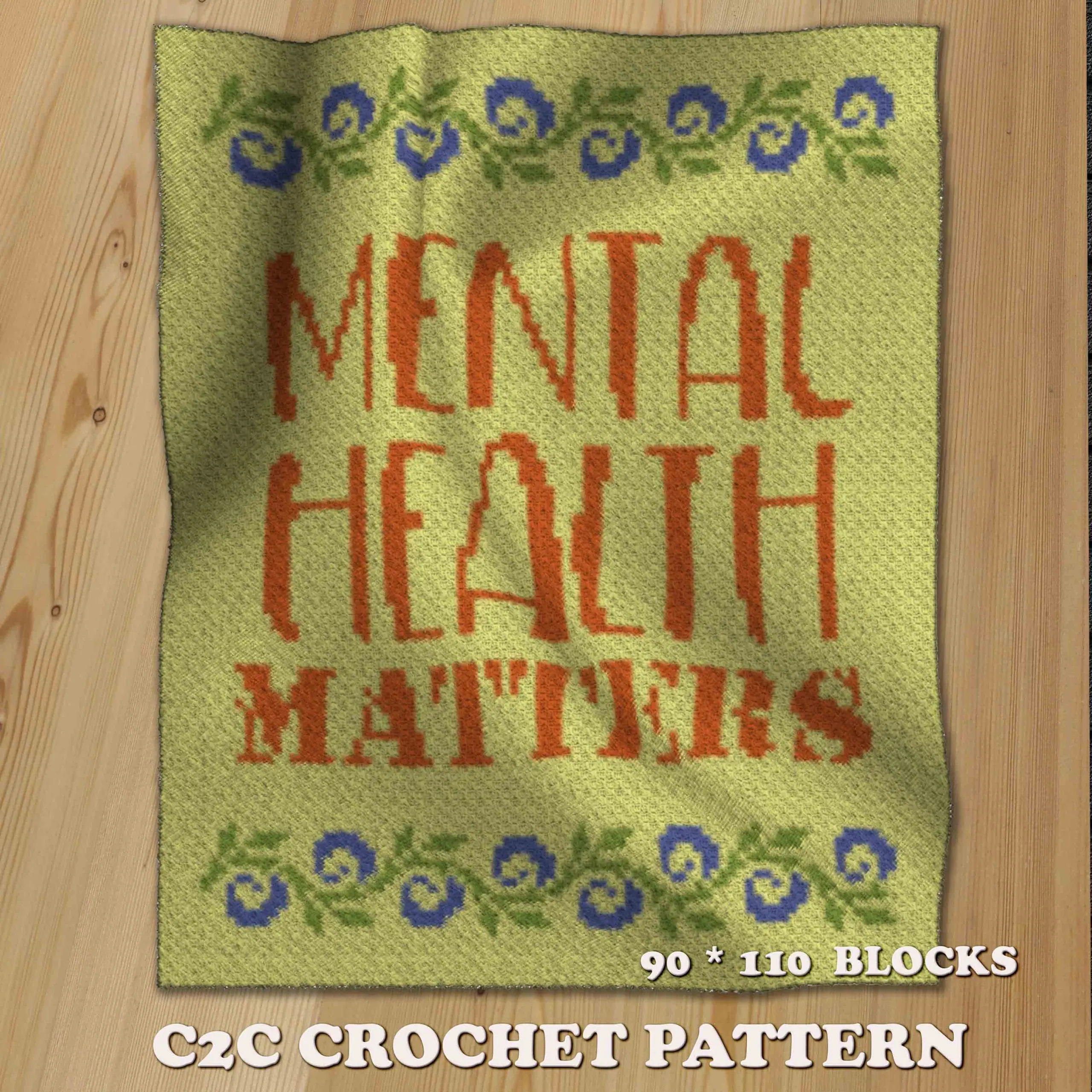 Mental Health matters crochet blanket pattern - Crealandia