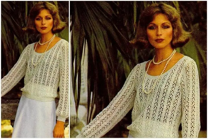 Vintage Crochet Pattern Evening Blouse